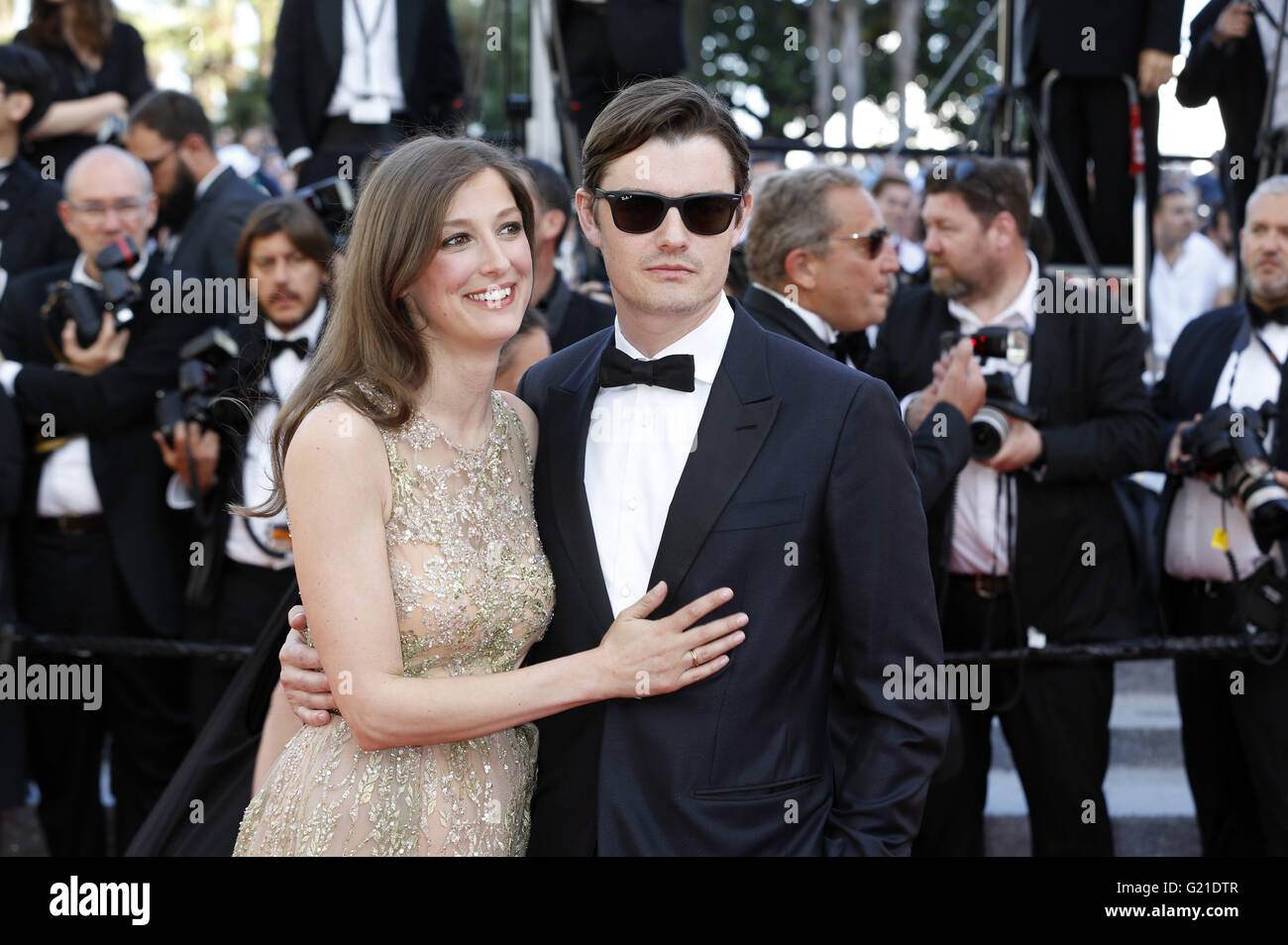 Alexandra Maria Lara and Sam Riley attending the 'Elle' premiere during ...