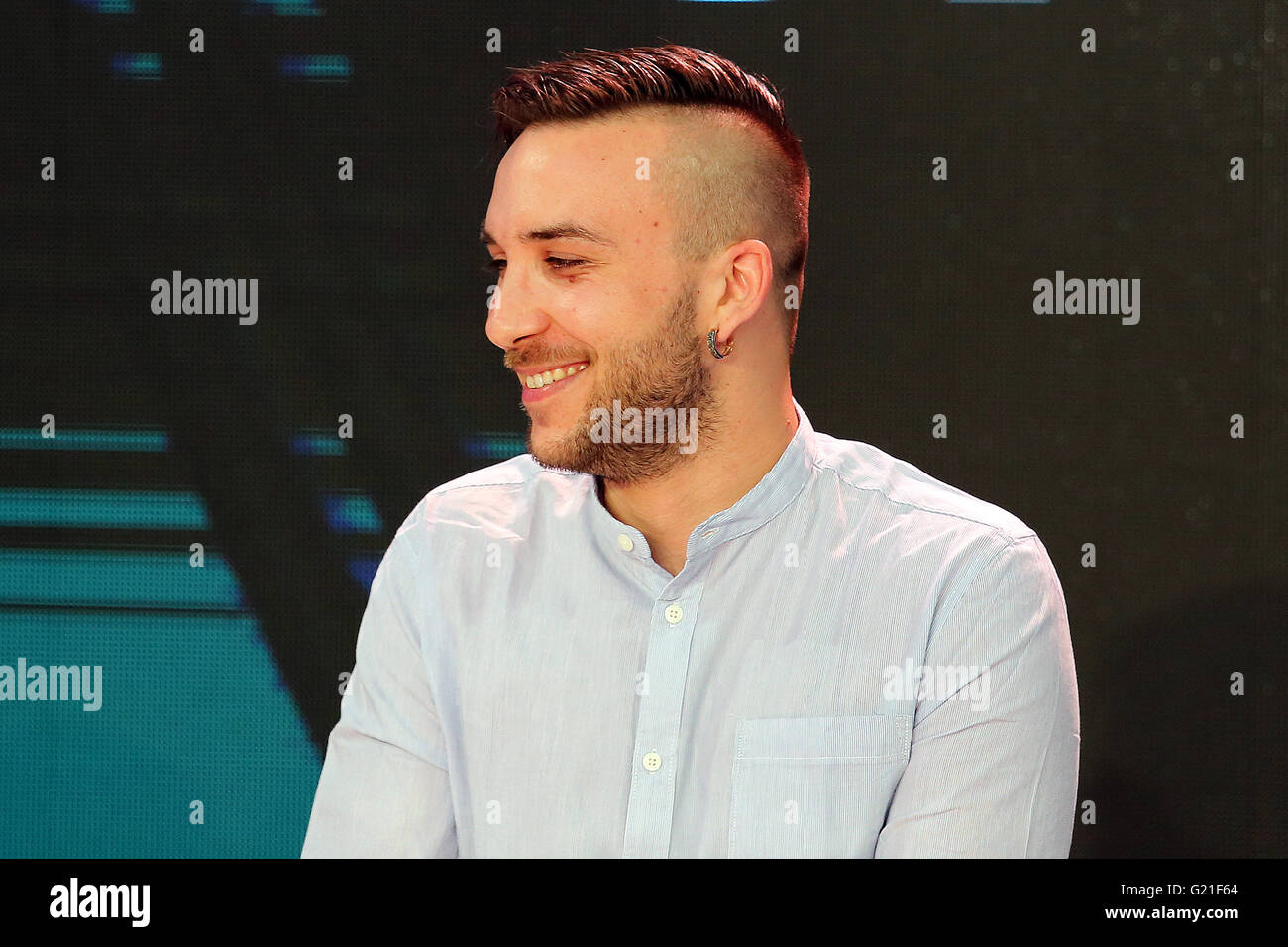 Torino, Italy. 15th May, 2016. The songwriter Mattia Briga on stage Rai ...