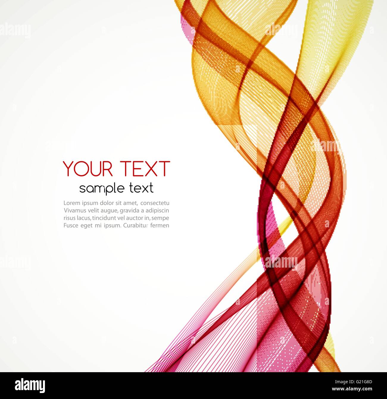 Abstract orange color wave design element. Abstract smooth color wavy ...