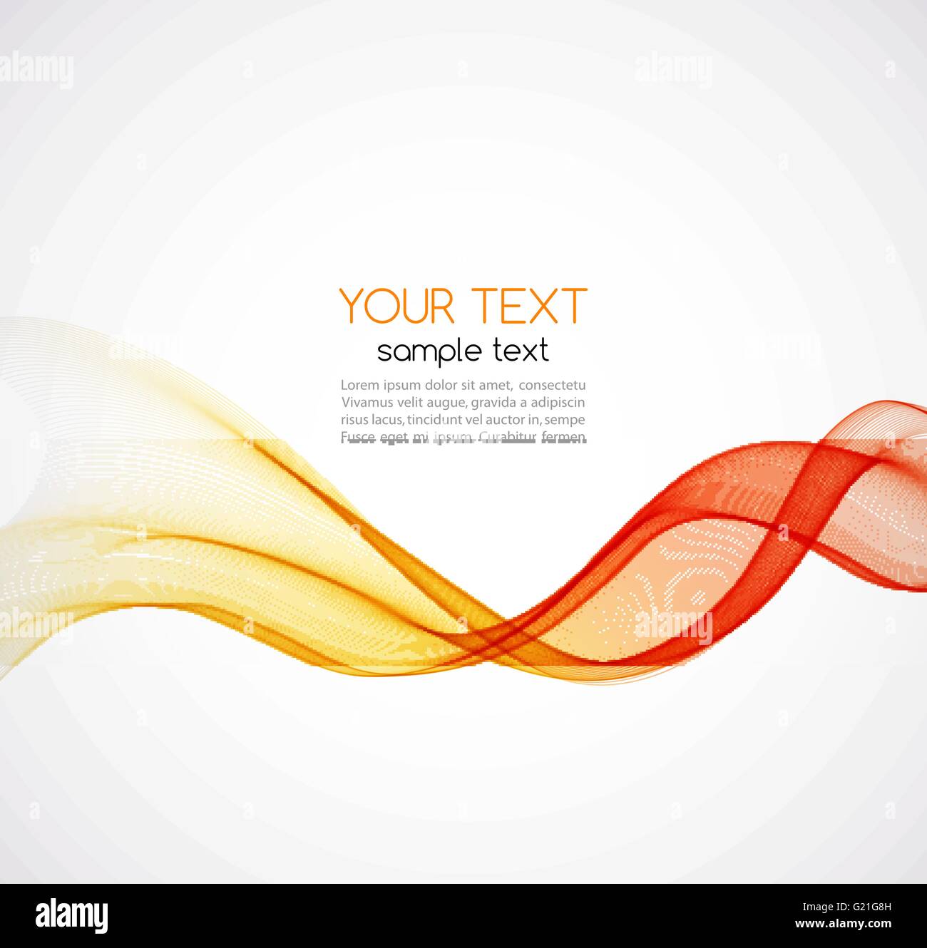 Abstract orange color wave design element. Abstract smooth color wavy ...