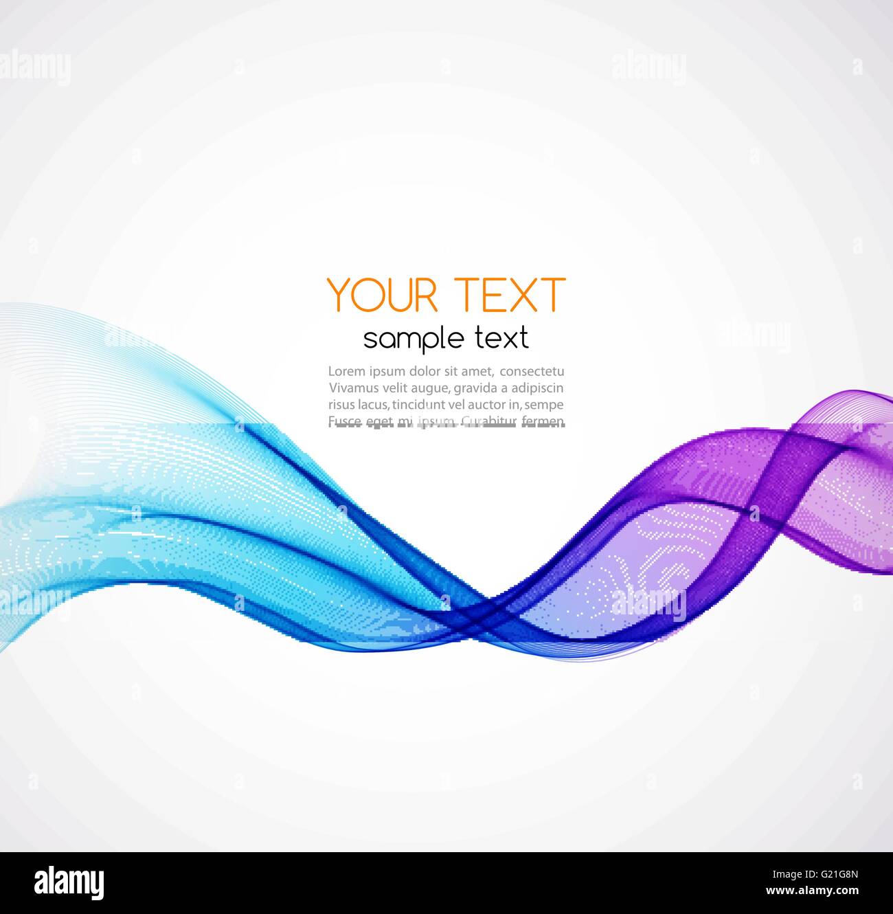 Abstract vector background with blue and purple transparent waved lines ...