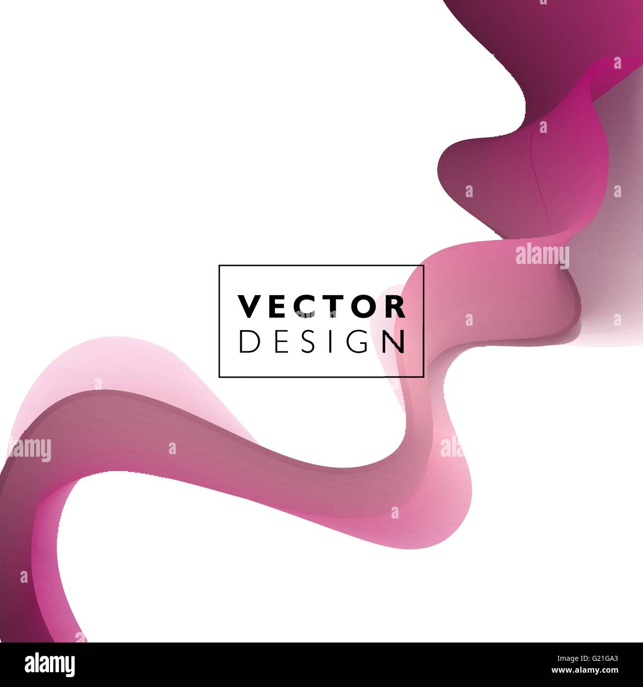 Abstract smooth color wave vector. Curve flow pink motion illustration ...