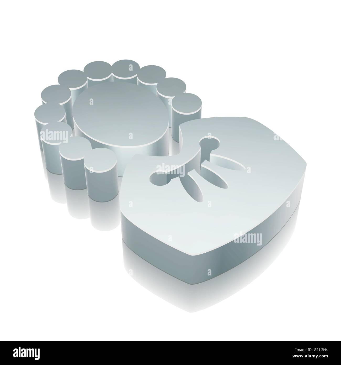 Law icon: 3d metallic Judge with reflection, vector illustration Stock Vector Image & Art - Alamy