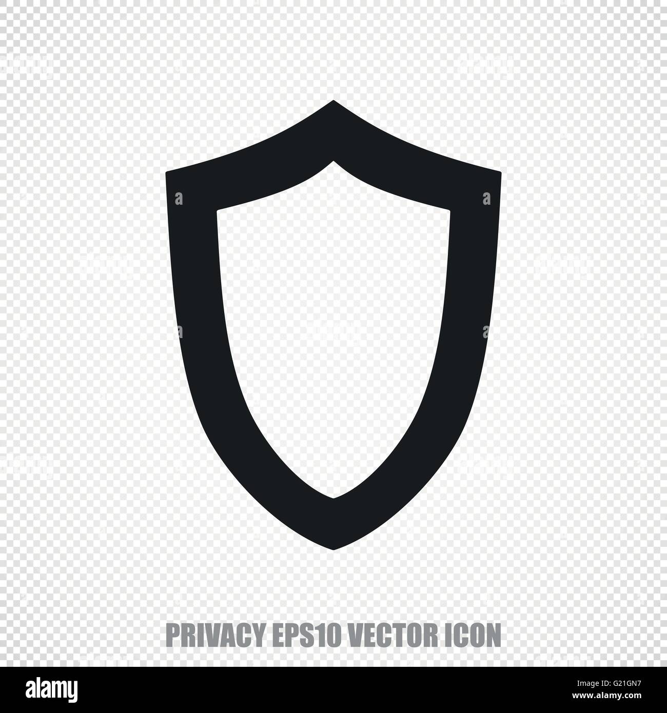 Protection vector Contoured Shield icon. Modern flat design Stock ...