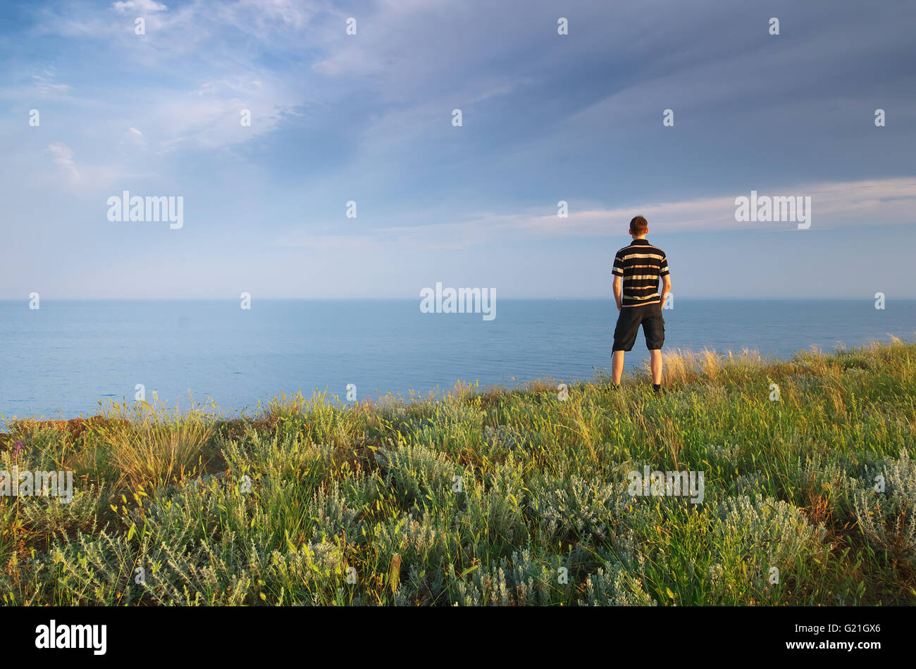 Man on shore mountain hi-res stock photography and images - Alamy