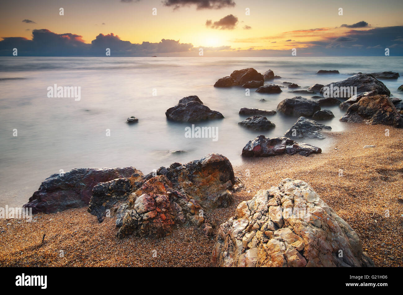 Beautiful seascape. Composition of nature Stock Photo - Alamy