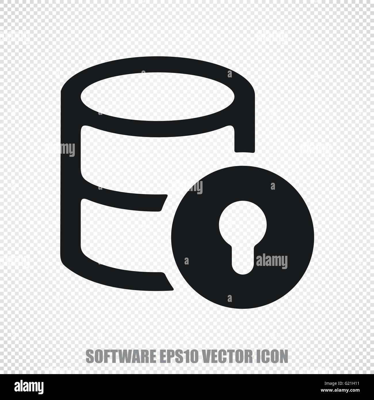 Database vector Database With Lock icon. Modern flat design Stock ...