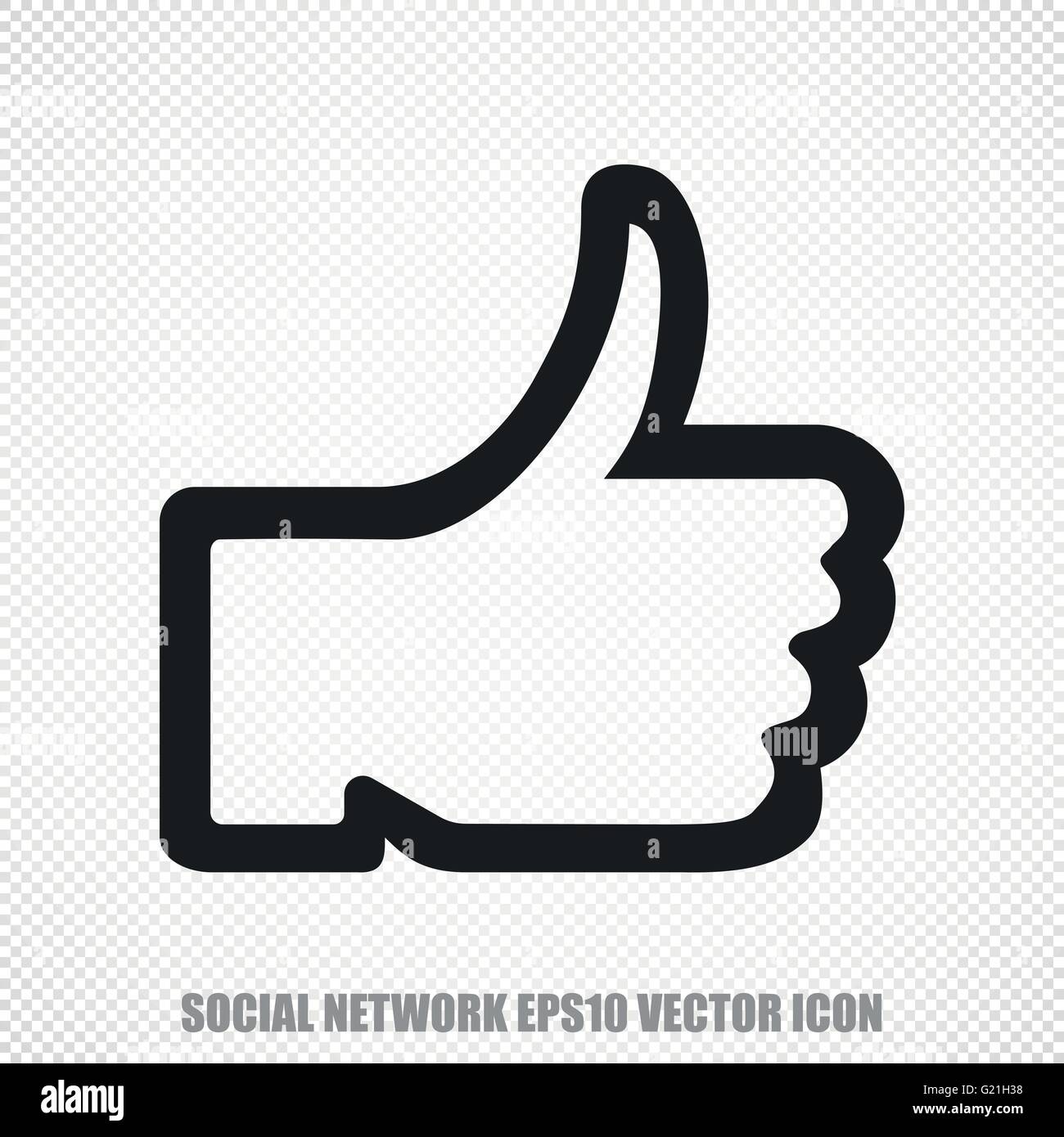 Social media vector Thumb Up icon. Modern flat design Stock Vector ...