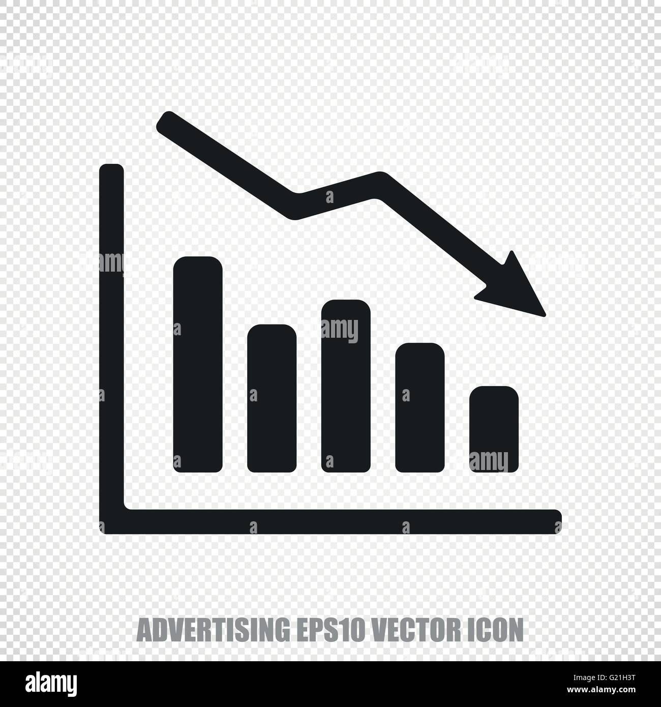 Marketing vector Decline Graph icon. Modern flat design Stock Vector ...