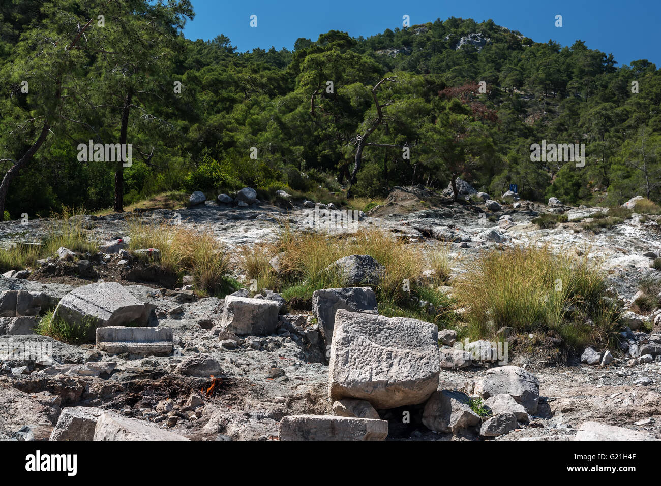 Yanartas, flaming stone, geographical feature in Antalya Province ...