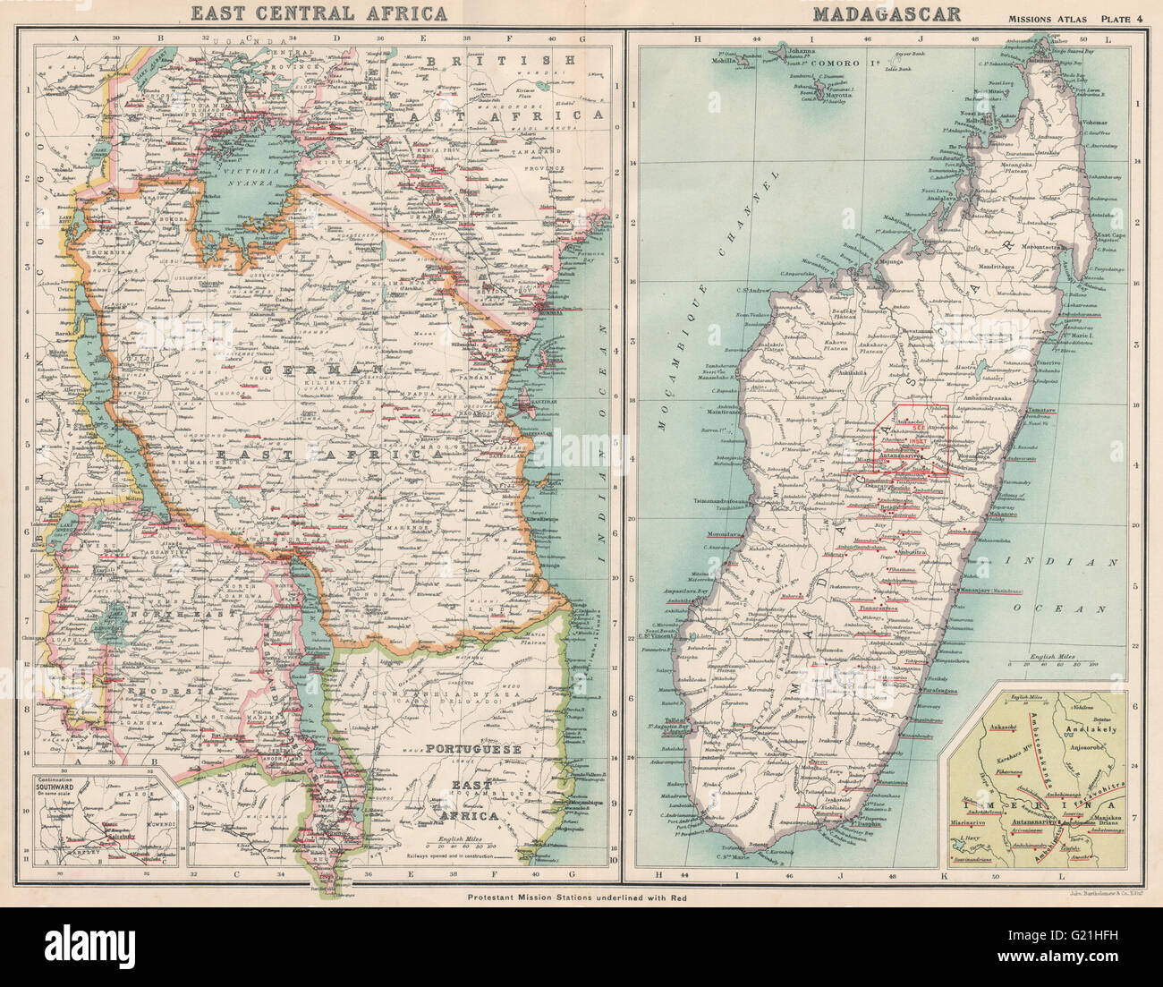 GERMAN EAST AFRICA & MADAGASCAR PROTESTANT MISSIONS. Tanzania Kenya ...
