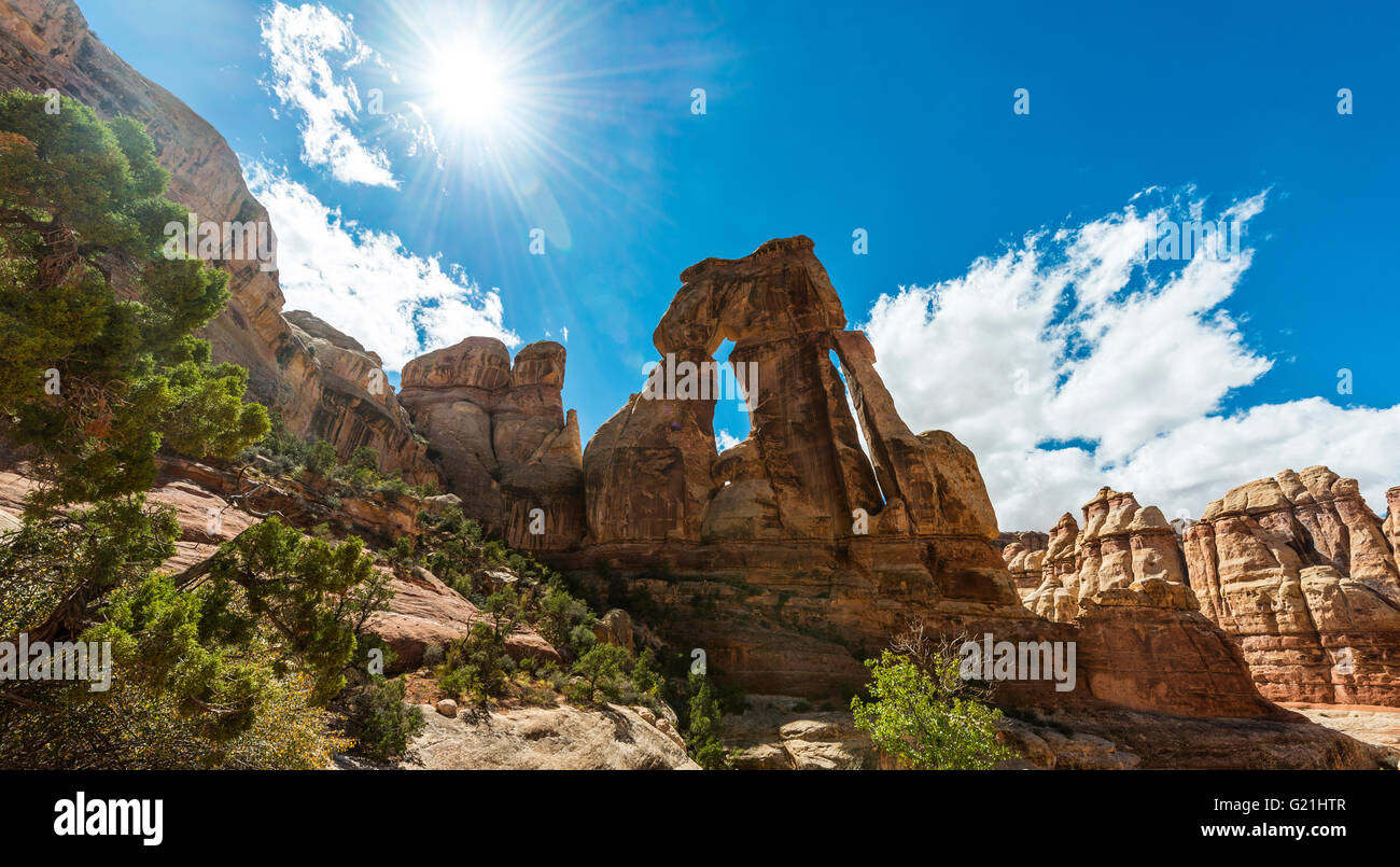 Druid Arch, Rock Formation, Stone Arch, Elephant Canyon, The Needles ...