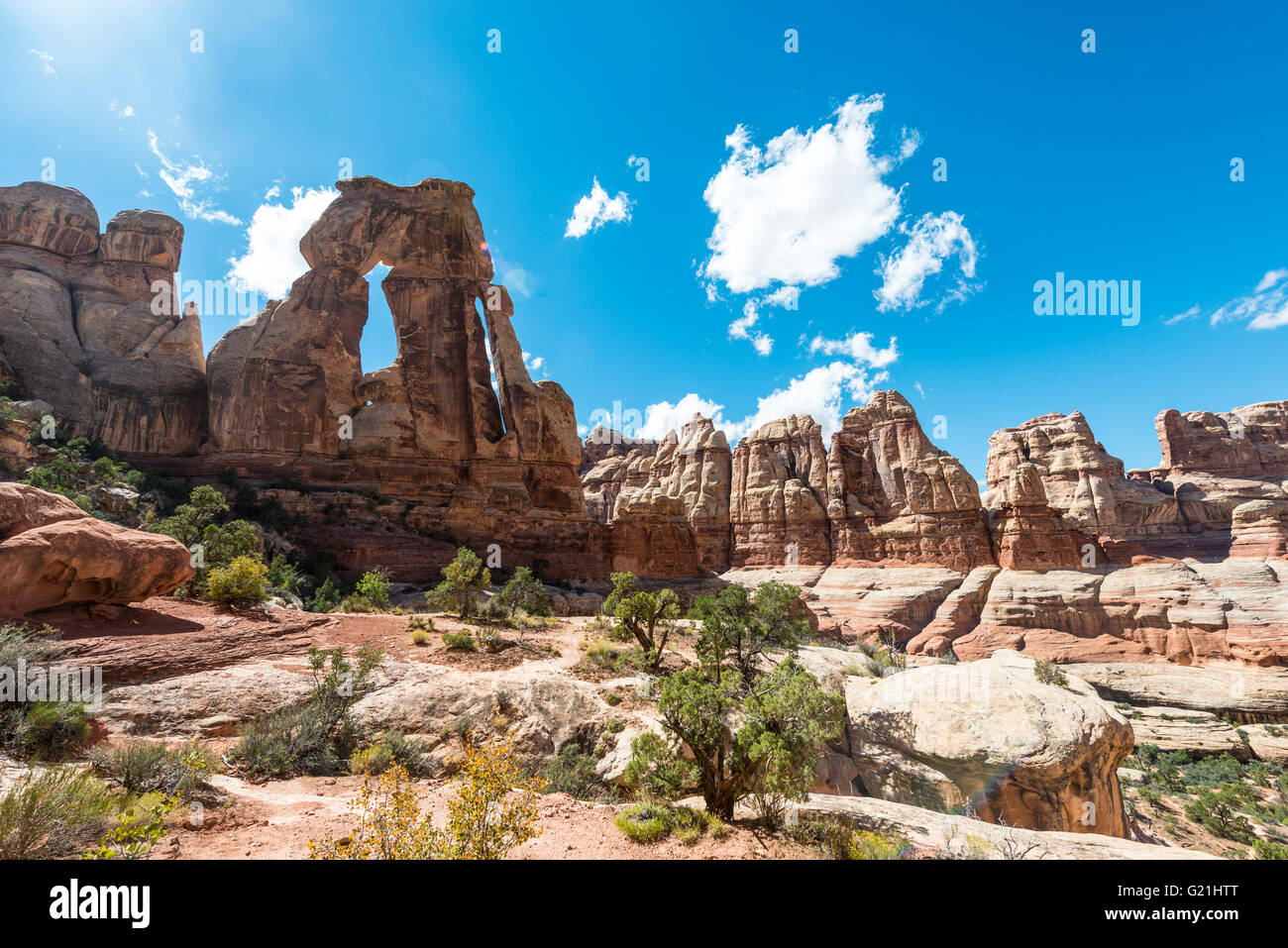 Druid Arch, Rock Formation, Stone Arch, Elephant Canyon, The Needles ...
