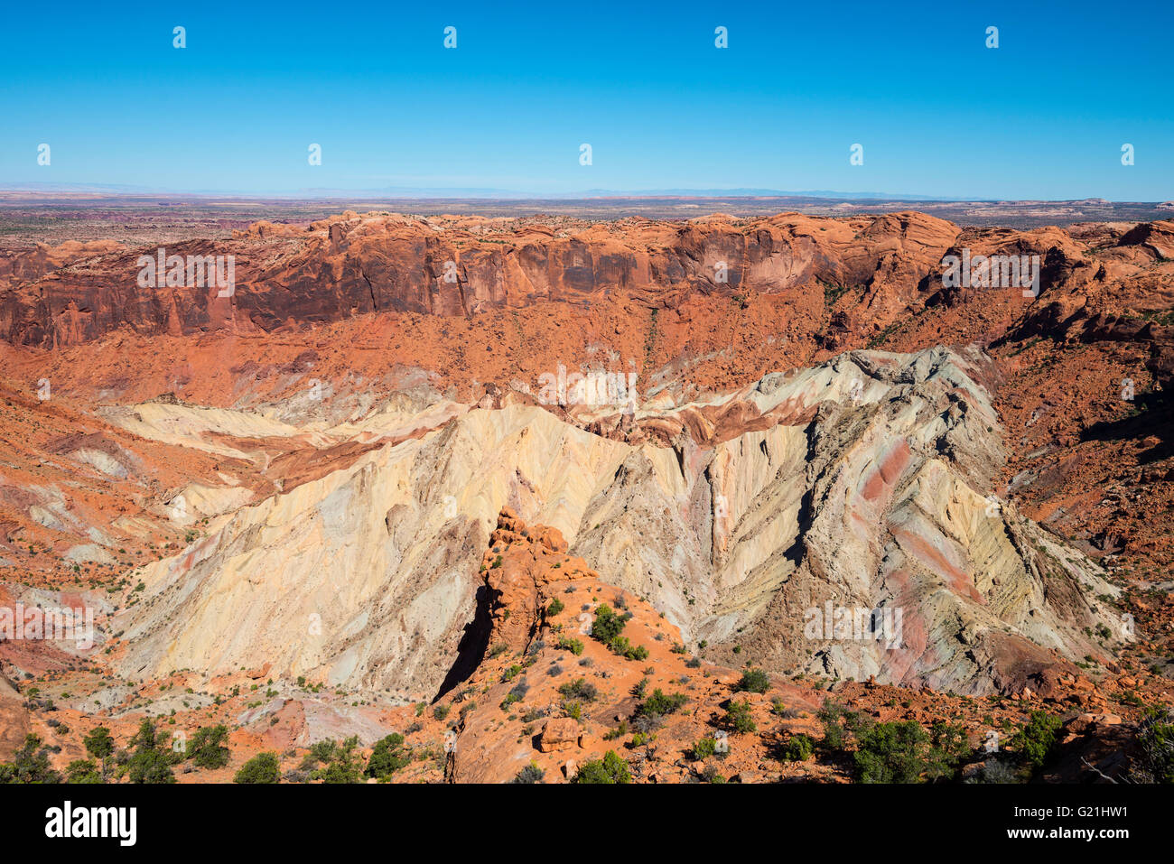 Sandstone crater, Upheaval Dome, crater, Island in the Sky, Canyonlands ...