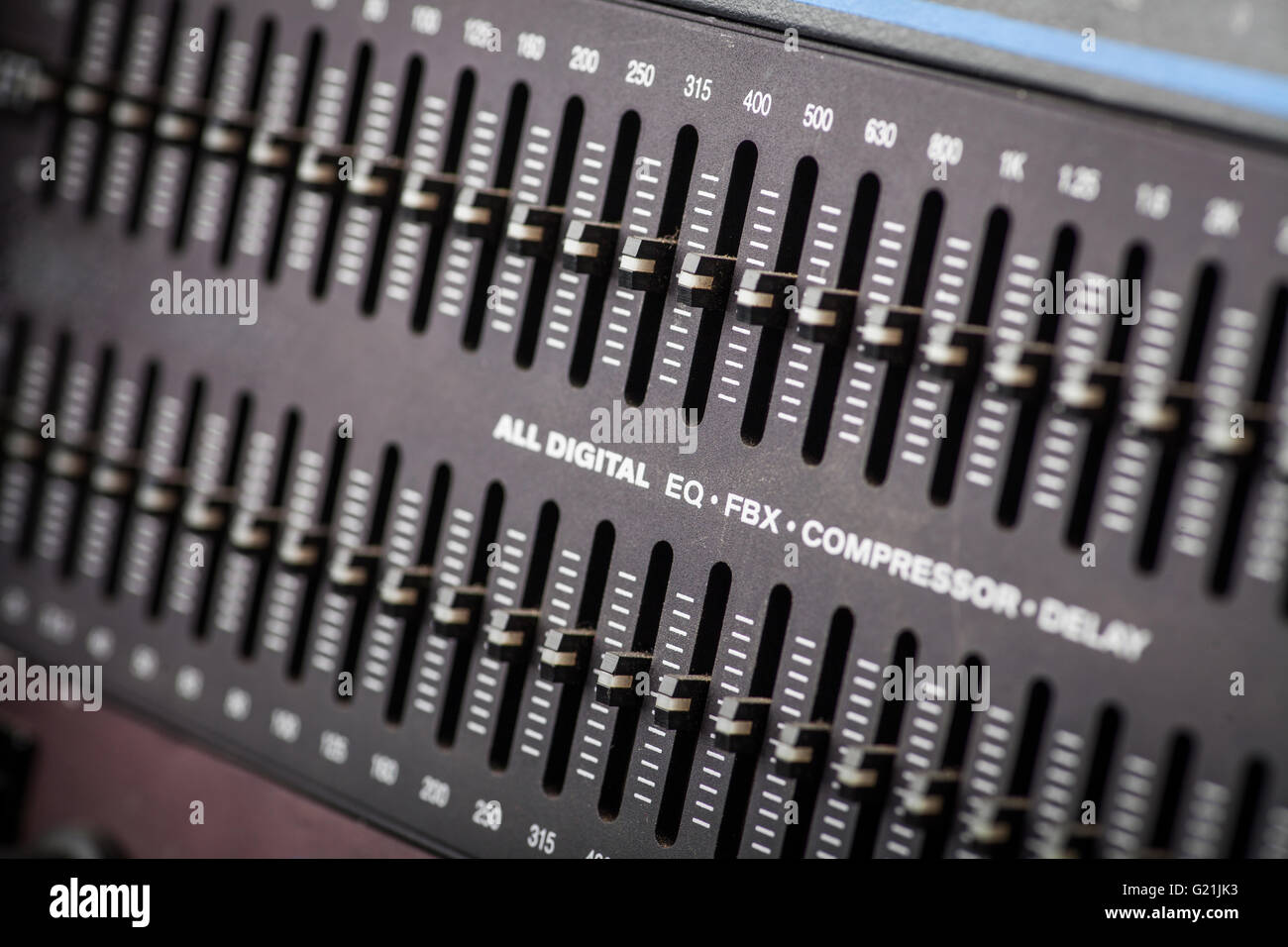 Color image of many buttons in a sound recording studio Stock Photo - Alamy