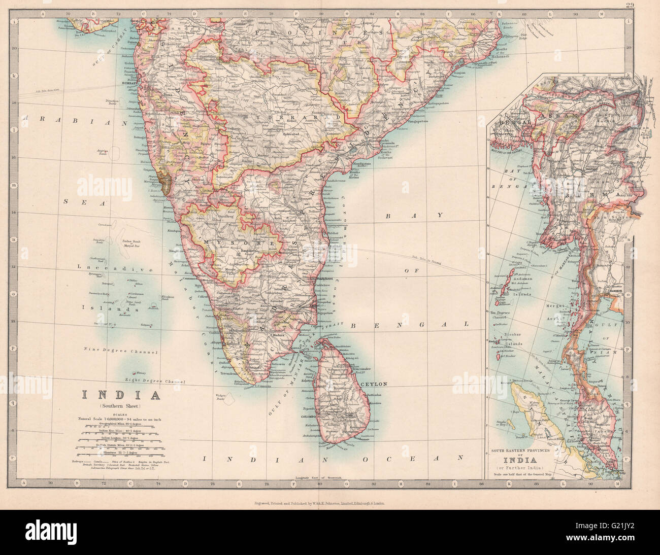 Map of eastern india hi-res stock photography and images - Alamy