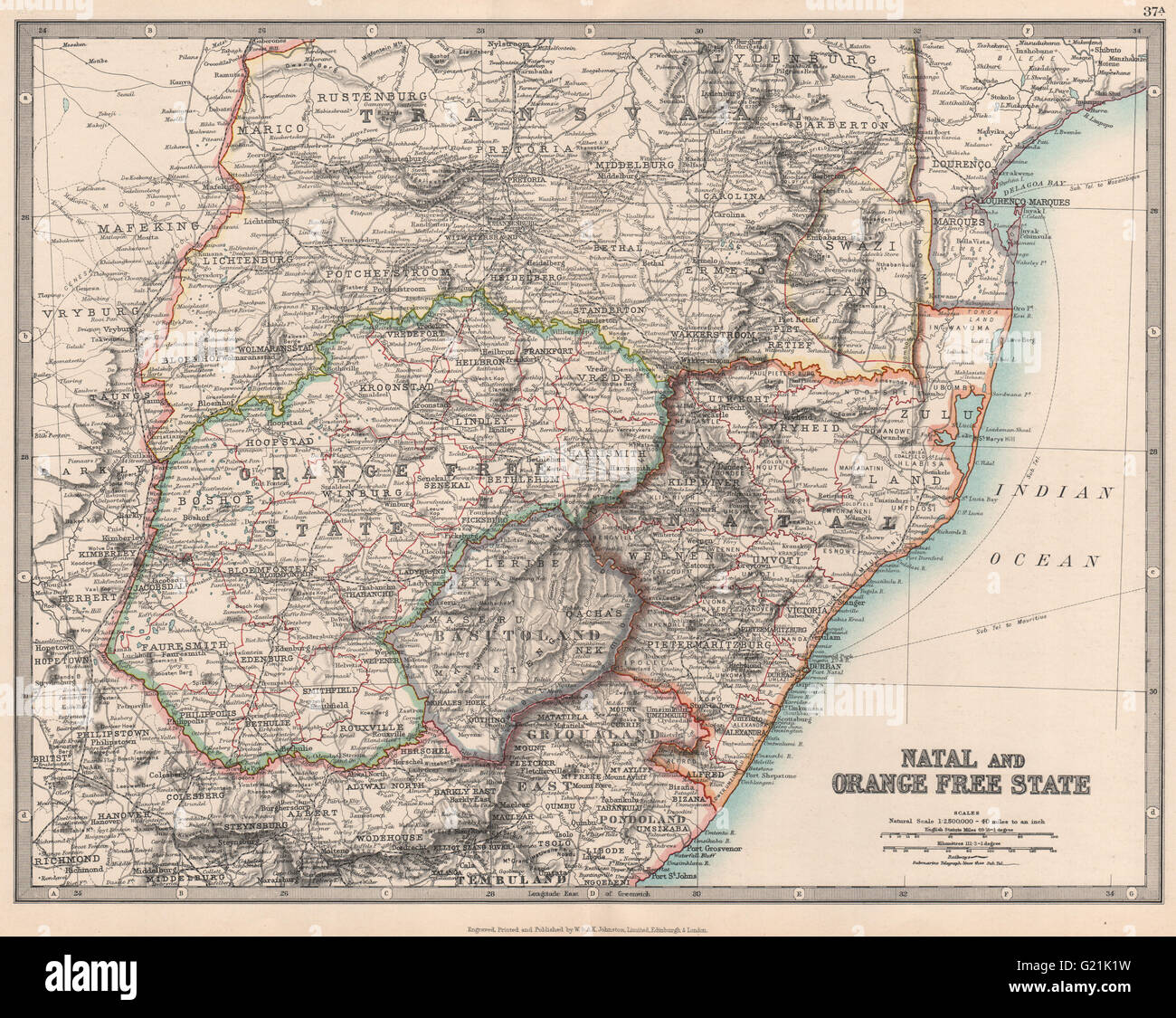 Transvaal map hi-res stock photography and images - Alamy
