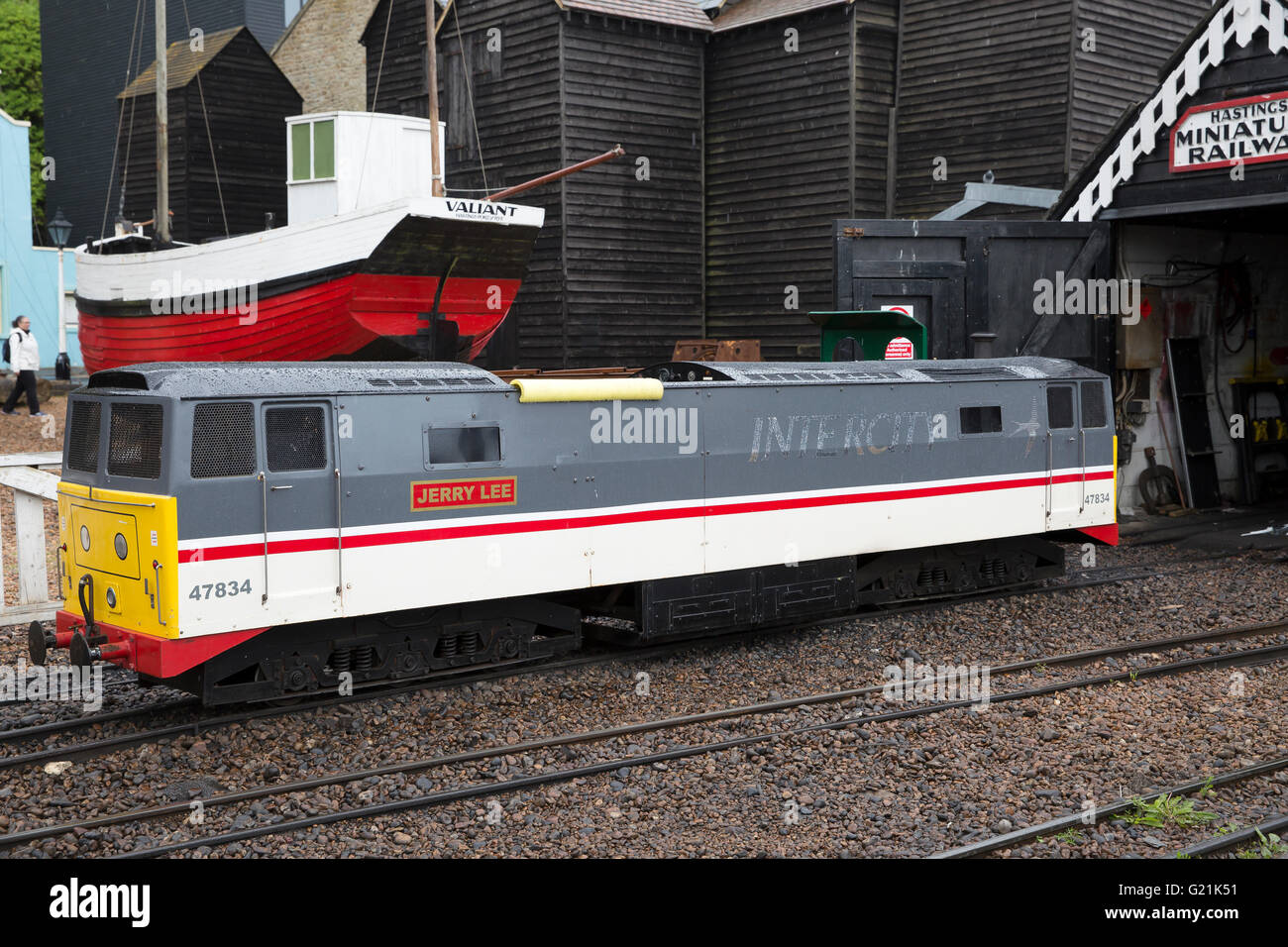 Miniature railway train in Hastings UK Stock Photo - Alamy