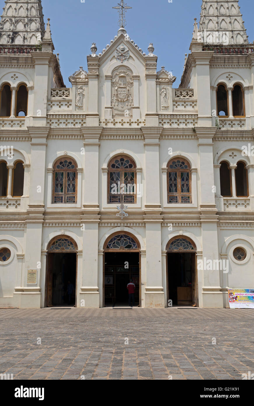 The Santa Cruz Cathedral Basilica at Fort Kochi in India Stock Photo ...