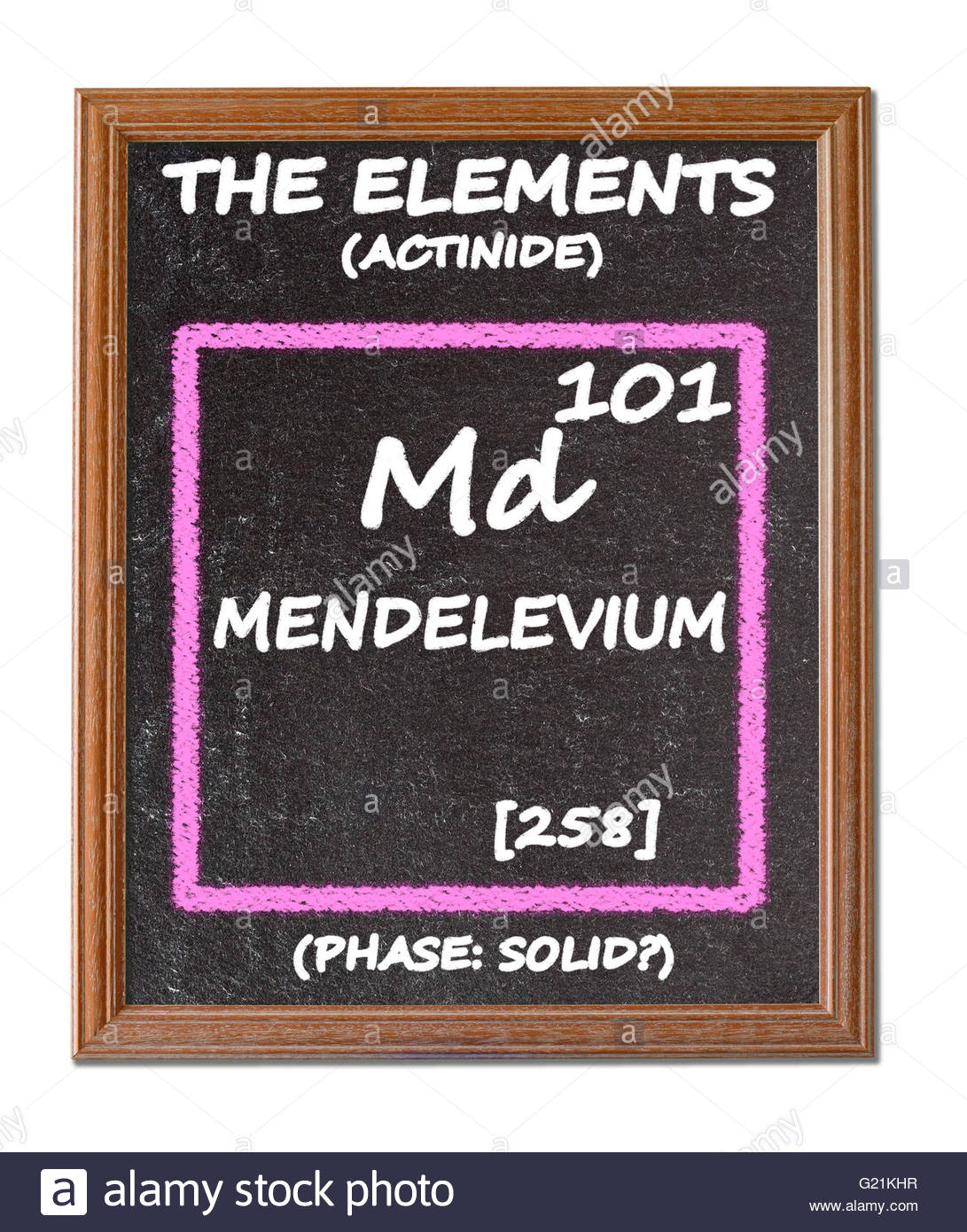 Element 101 Mendelevium High Resolution Stock Photography and Images ...