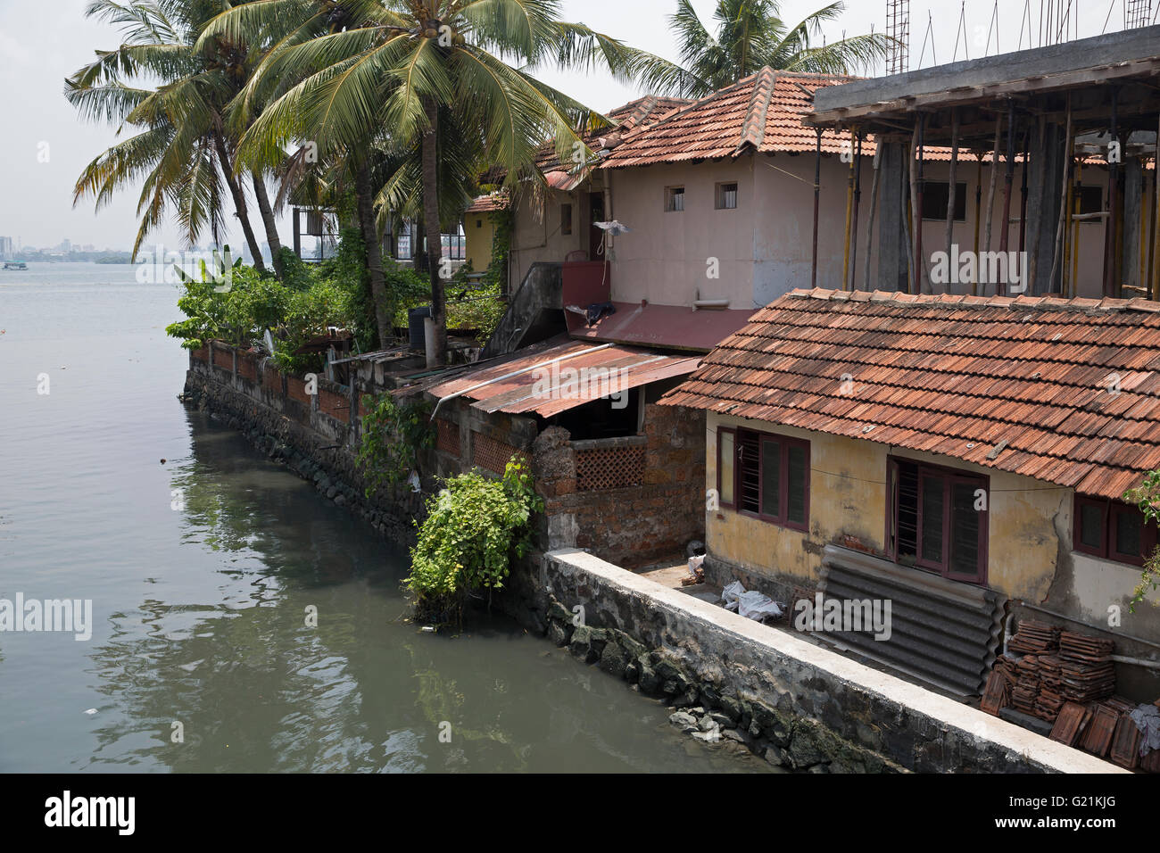 A river from Cochin leads out to the sea in India Stock Photo - Alamy