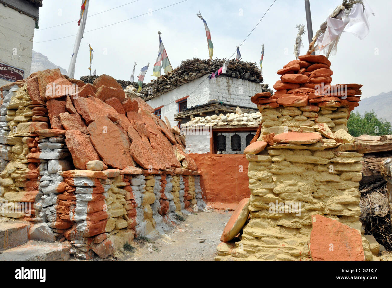 Nepal, Mustang, traditional village Stock Photo - Alamy
