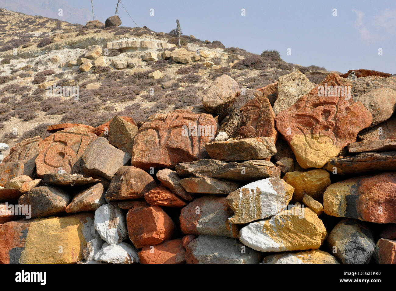 Nepal, Mustang, stones Stock Photo - Alamy