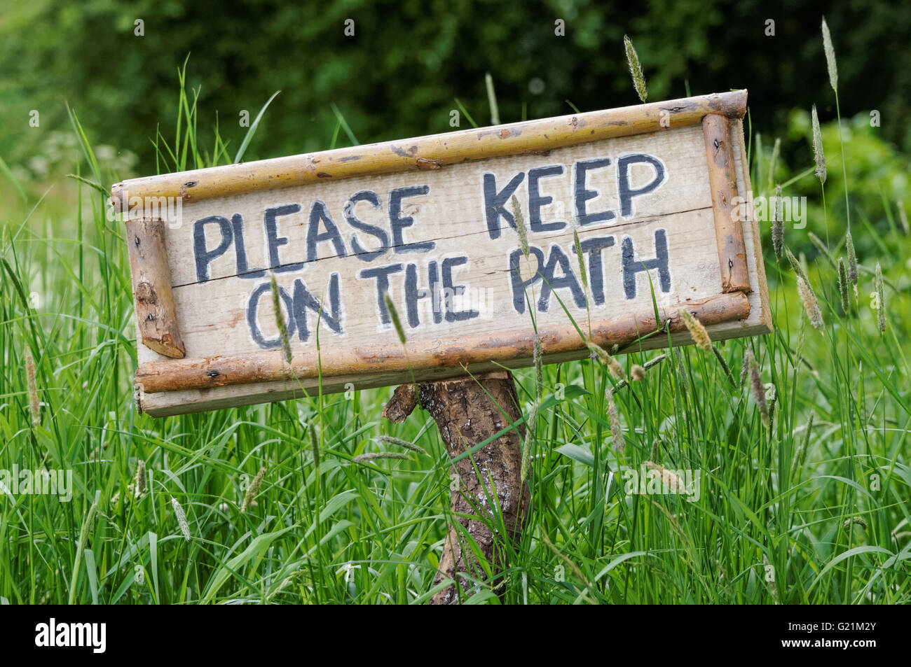 Warning signs walking path hi-res stock photography and images - Alamy