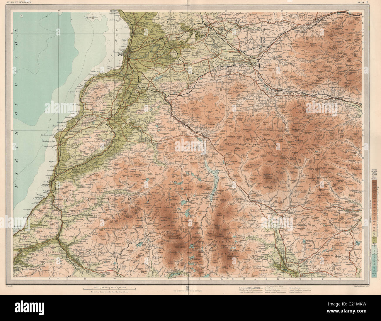 AYR Carrick Maybole Turnberry Girvan Rhinns of Kells Muirkirk. LARGE ...