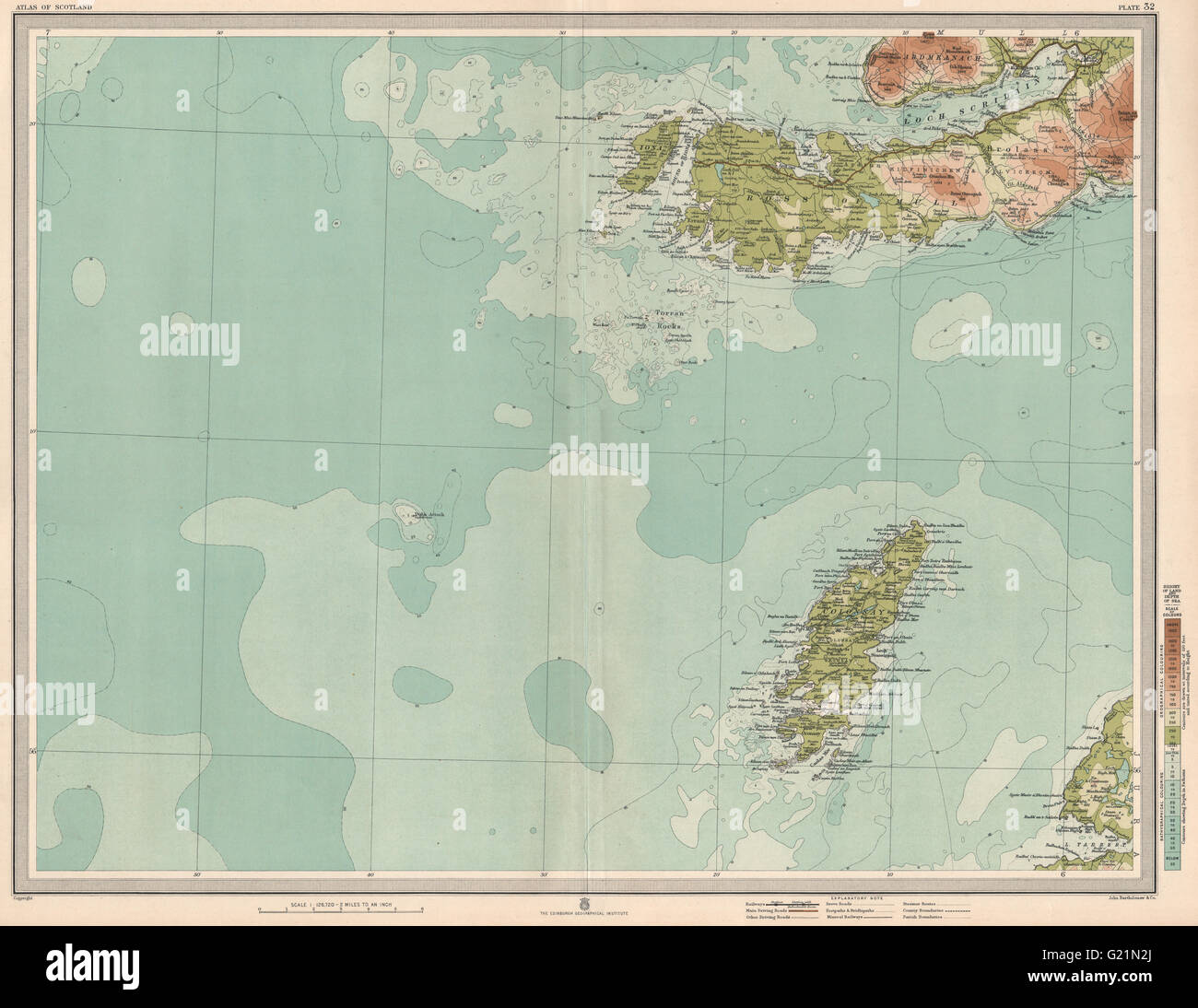 COLONSAY & ROSS OF MULL. Iona Oronsay Loch Scridain Ardmeanach. LARGE ...