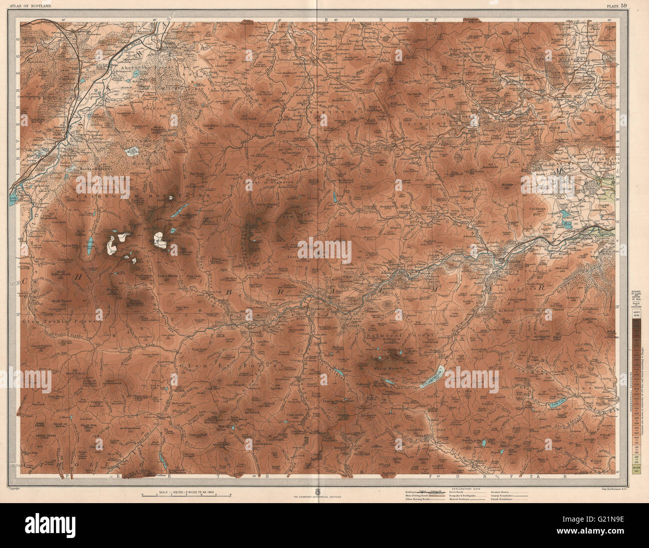 Map scotland balmoral hi-res stock photography and images - Alamy