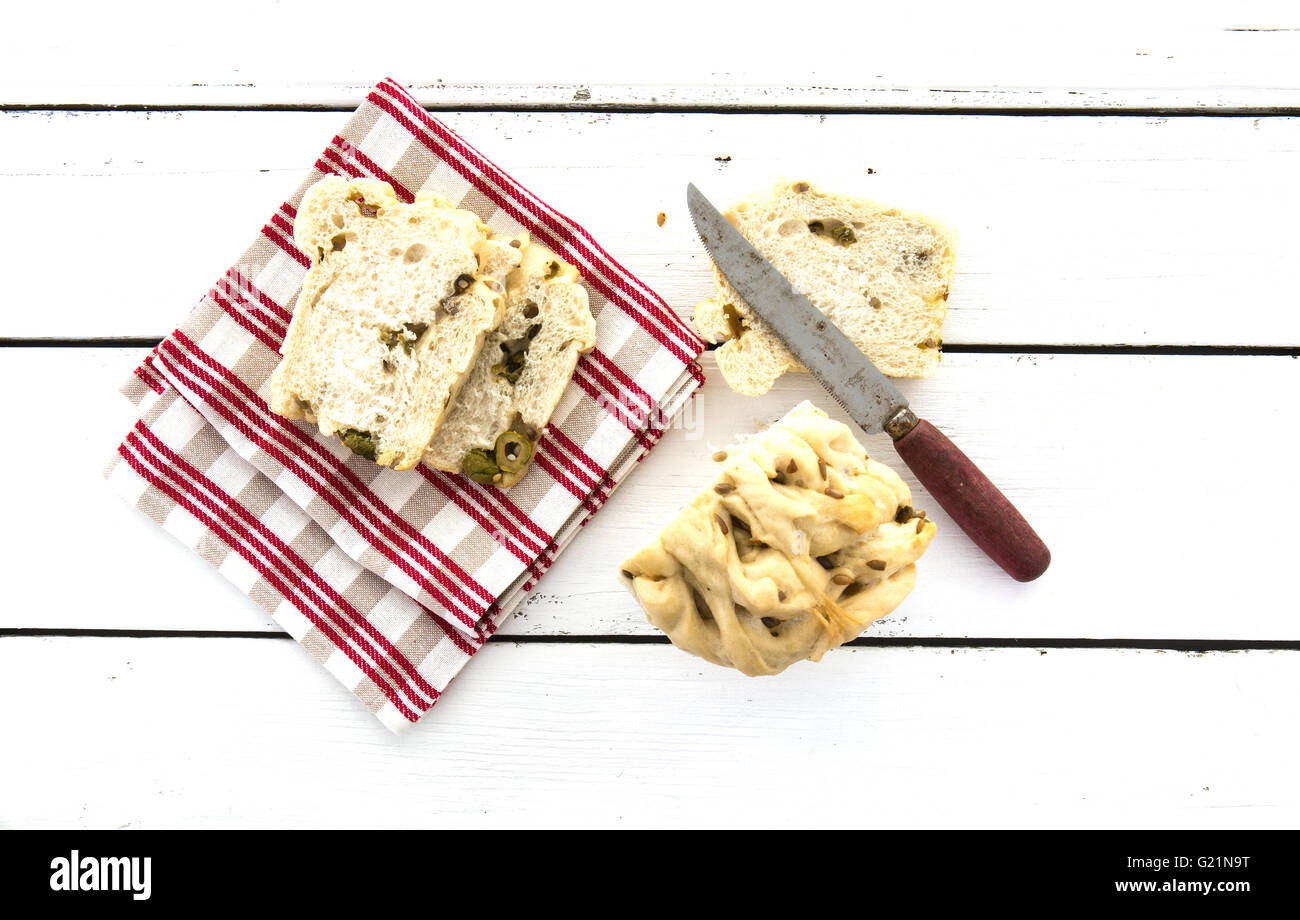 Sliced fruit on wooden Cut Out Stock Images & Pictures - Alamy