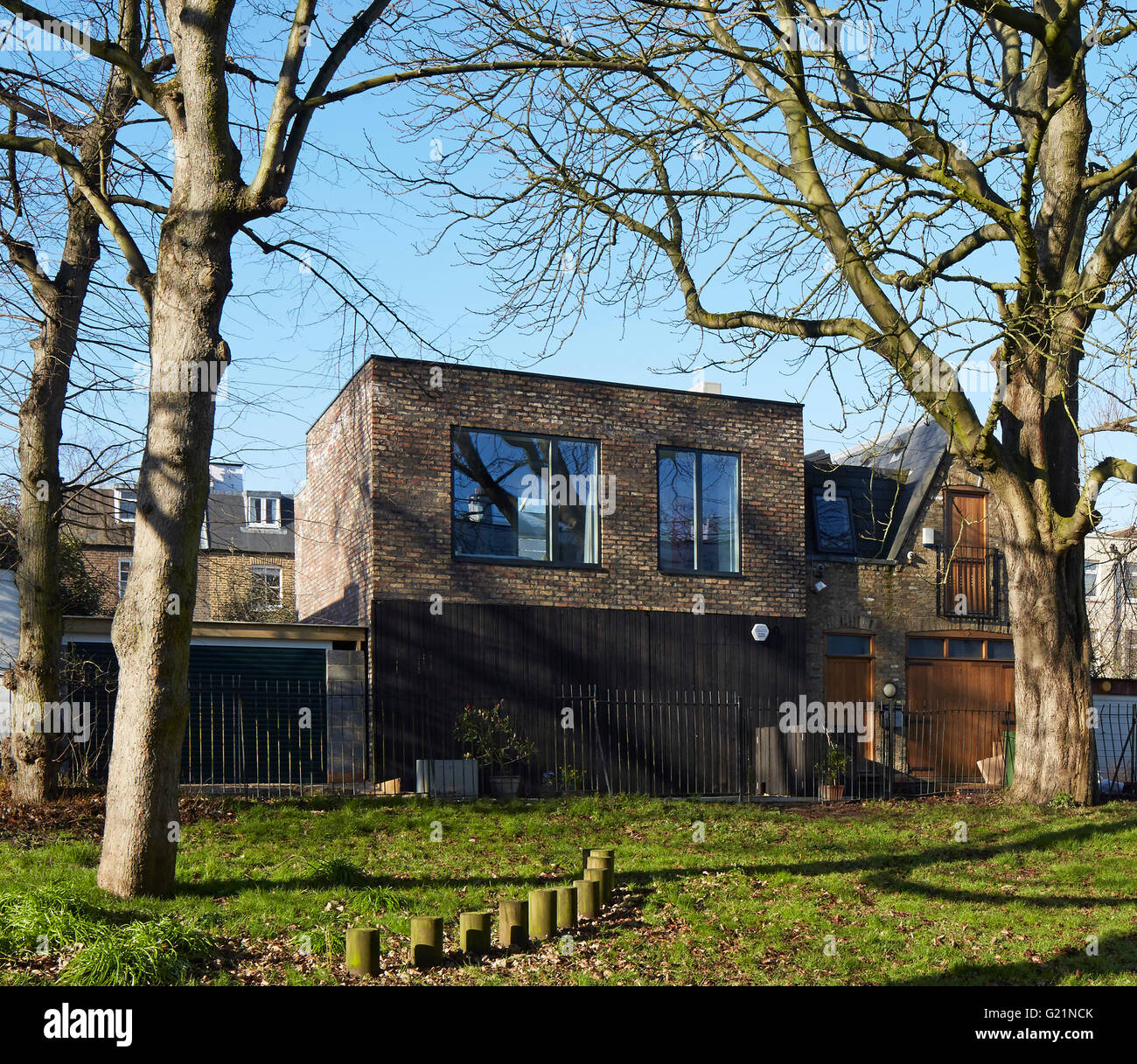 Exterior view from communal garden. The Map House, London, United ...