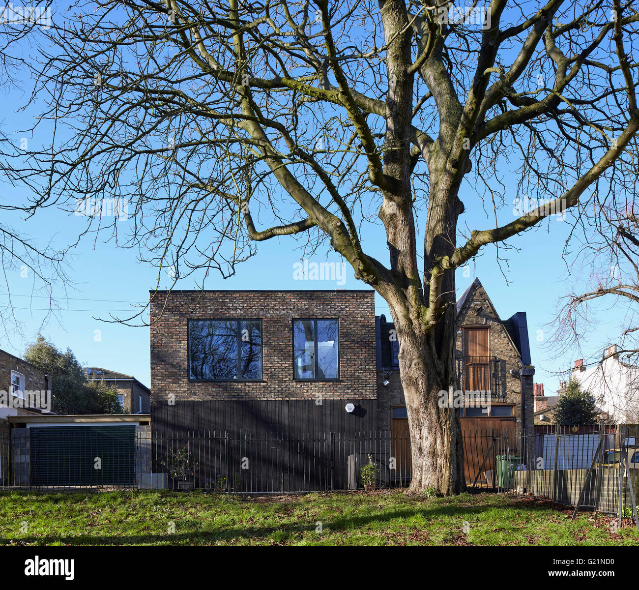 Exterior view from communal garden. The Map House, London, United ...