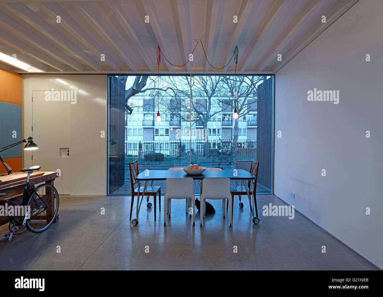 Internal view on ground floor towards twilight. The Map House, London ...