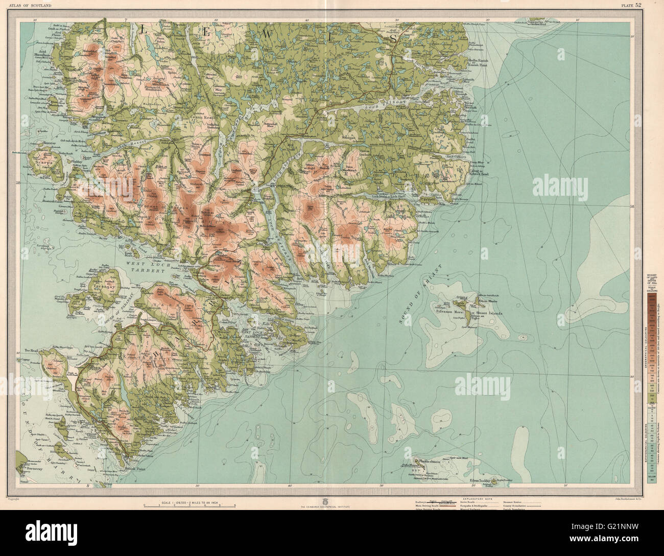 SOUTH HARRIS LEWIS Western Isles Outer Hebrides. Scotland. LARGE, 1912 ...