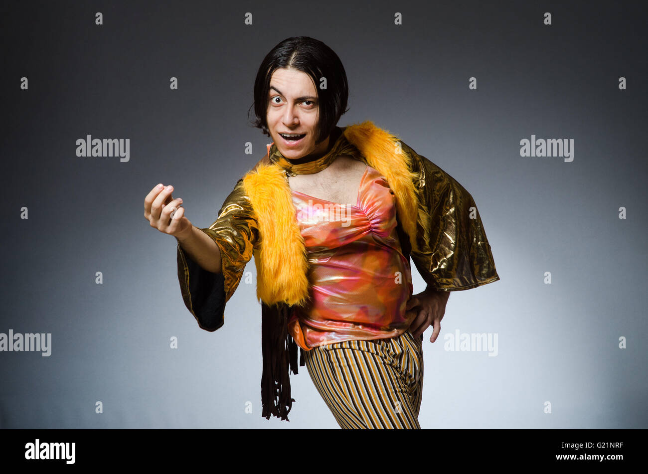 Funny guy in colorful clothes hi-res stock photography and images - Alamy