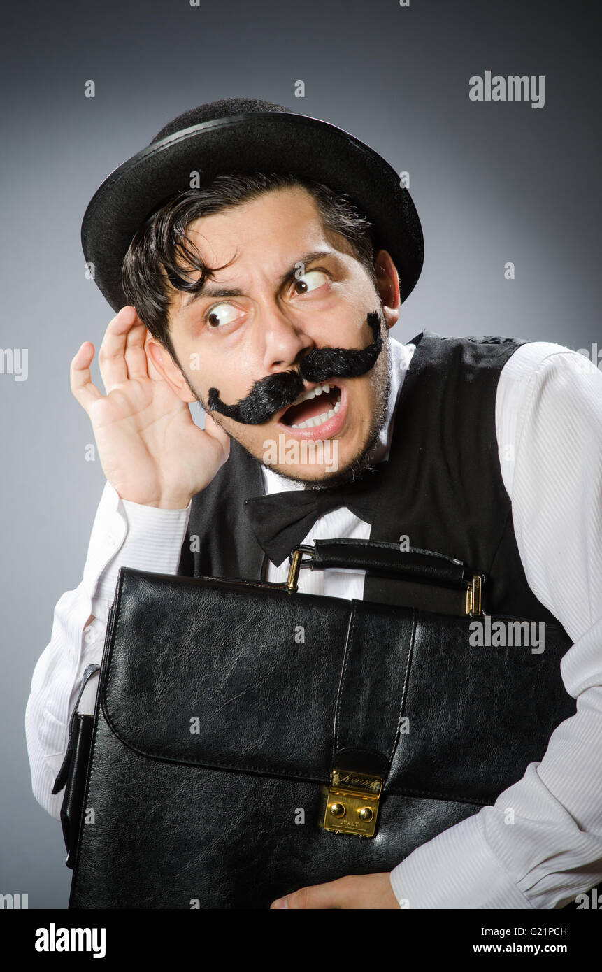 Funny man in vintage concept Stock Photo - Alamy
