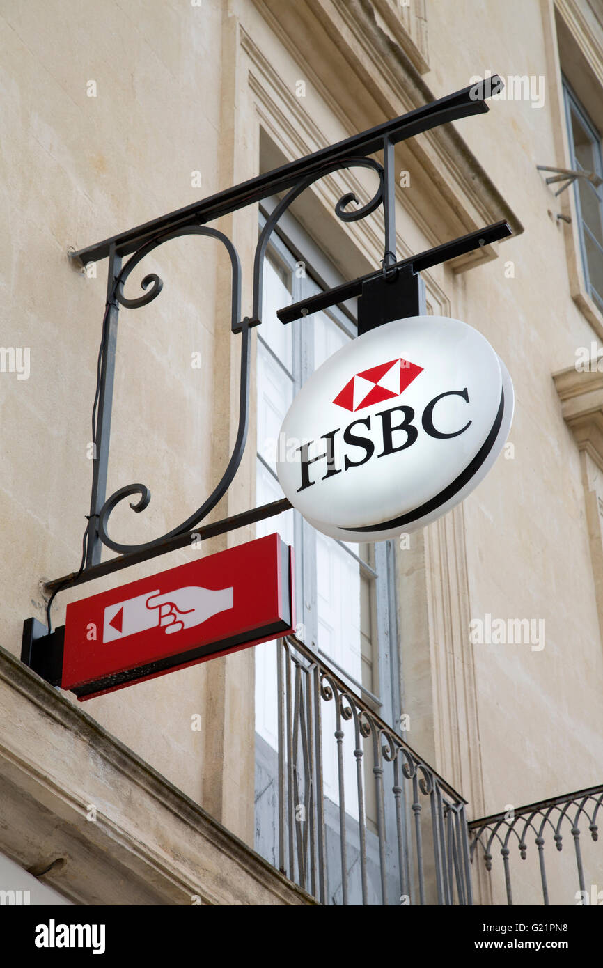 HSBC Bank Branch Sign Logo Stock Photo - Alamy