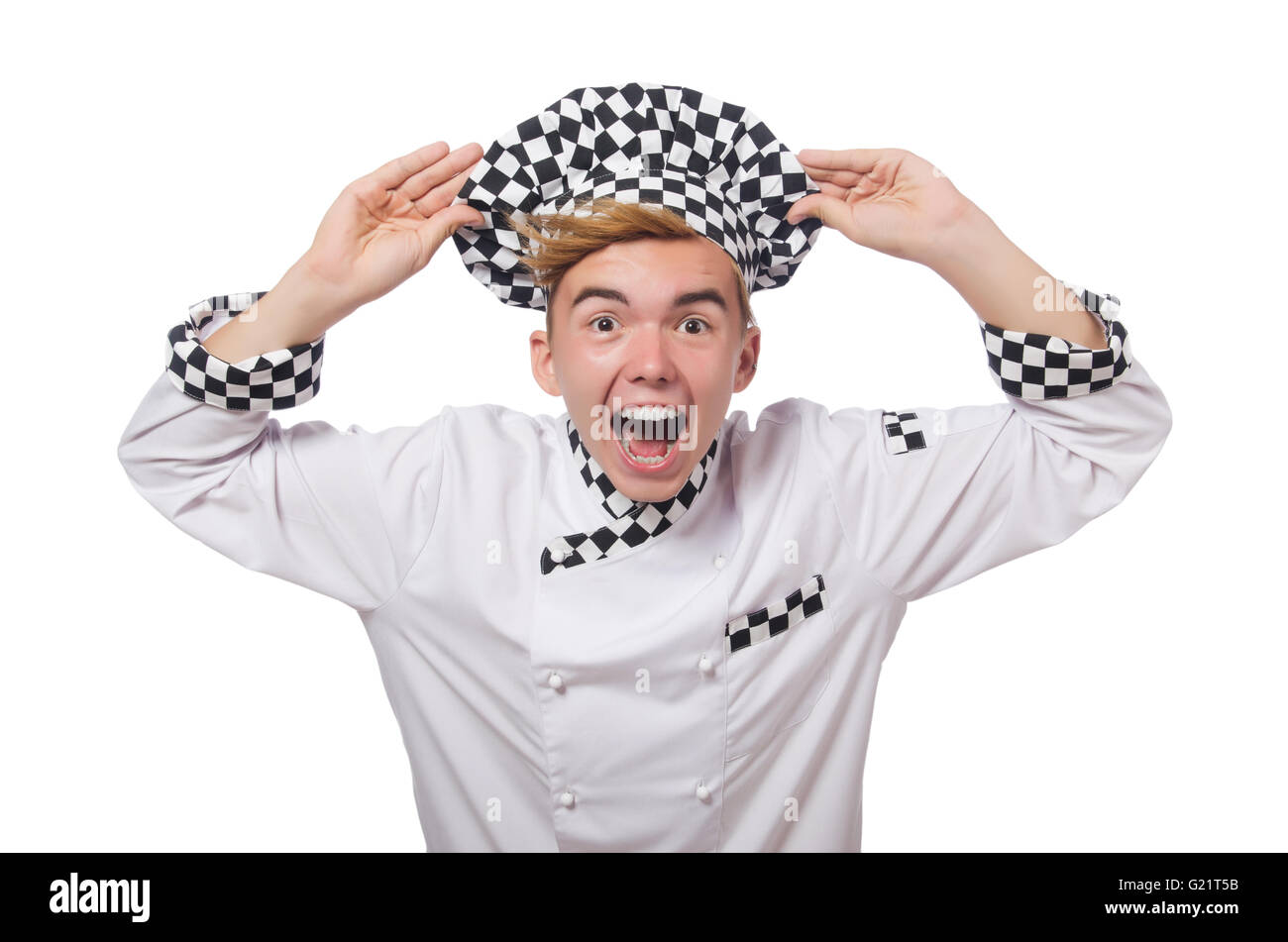 Funny cook isolated on white Stock Photo - Alamy