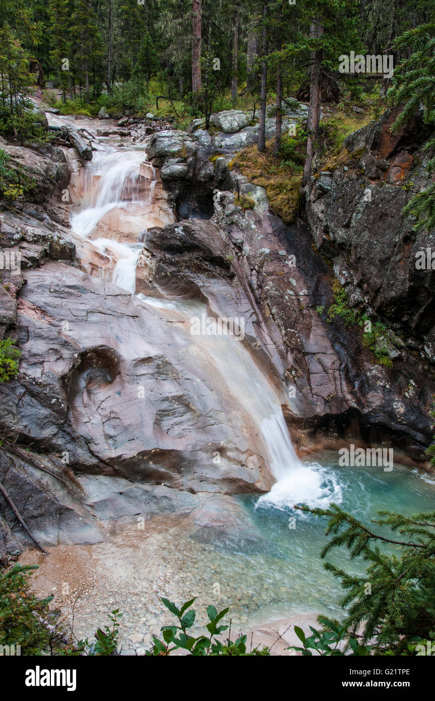 Waterfall on Needle Creek, Needle Creek Trail, Chicago Basin, Weminuche ...
