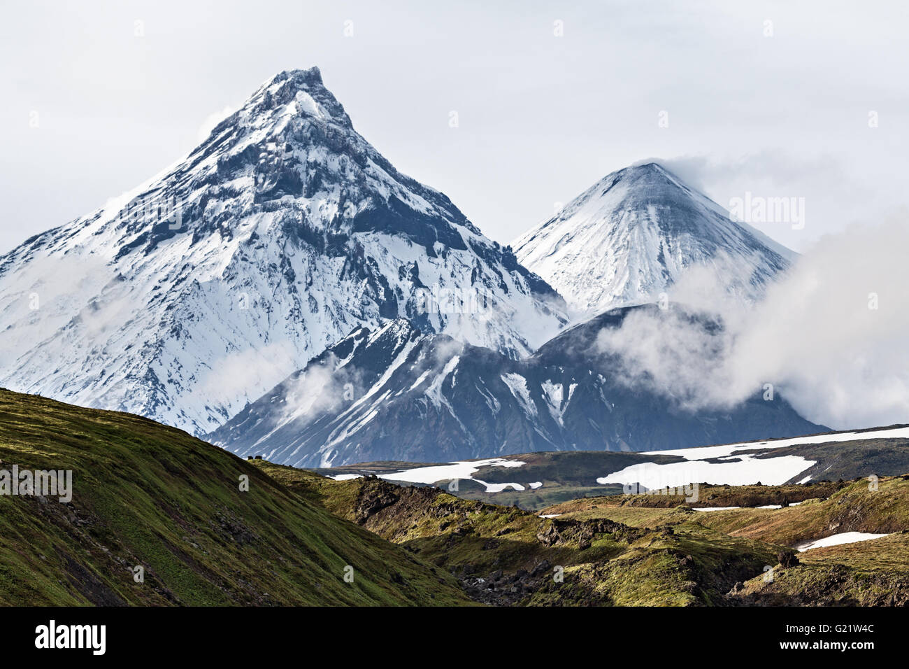 Nature of Kamchatka - beautiful volcanic landscape: Kamen Volcano ...