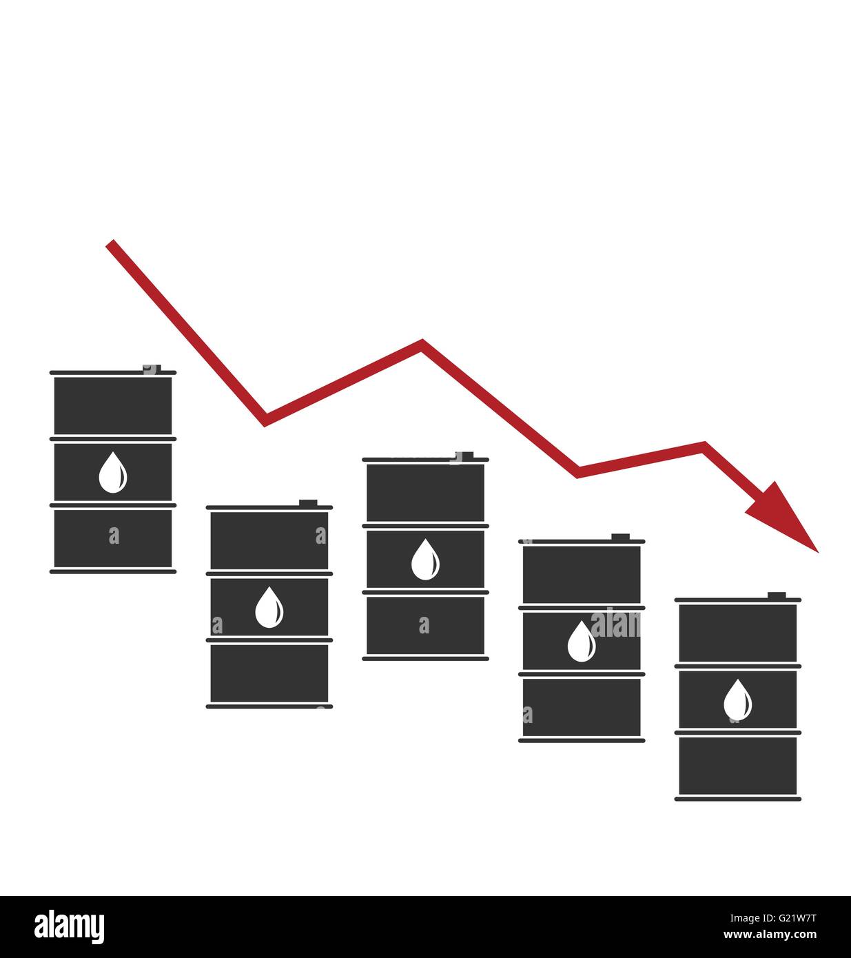 Oil stock prices drop Cut Out Stock Images & Pictures - Alamy