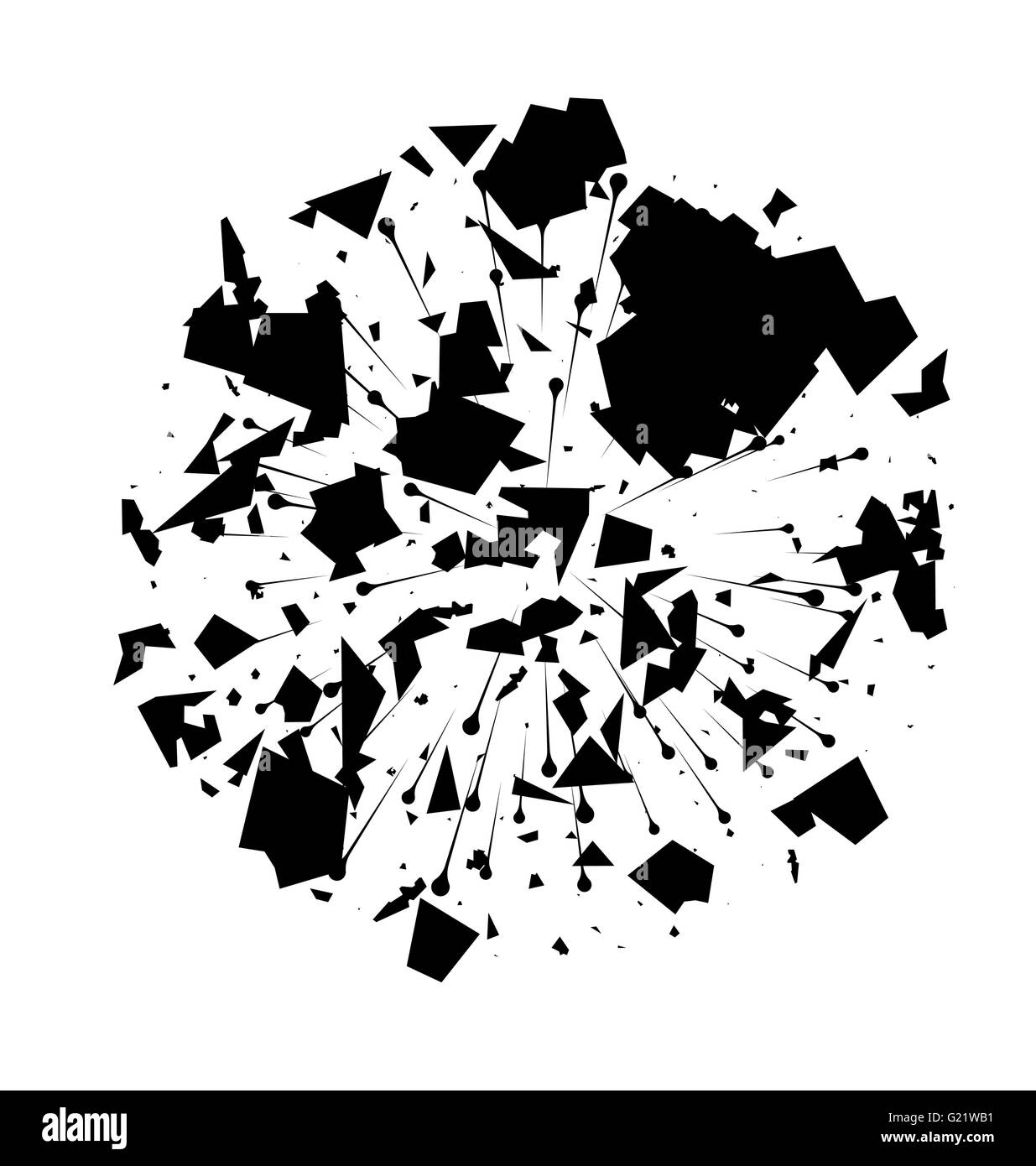 Explosion fragments Stock Vector Images - Alamy