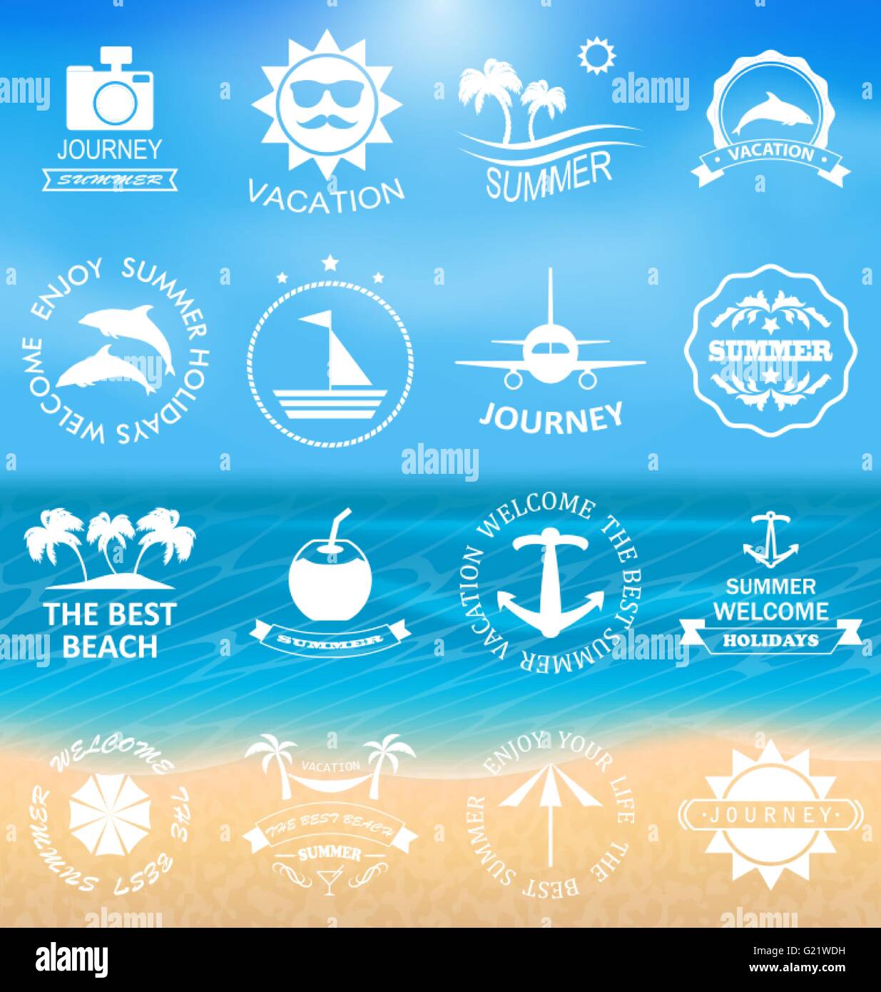 Set Summer Labels,Templates Stock Vector Image & Art - Alamy