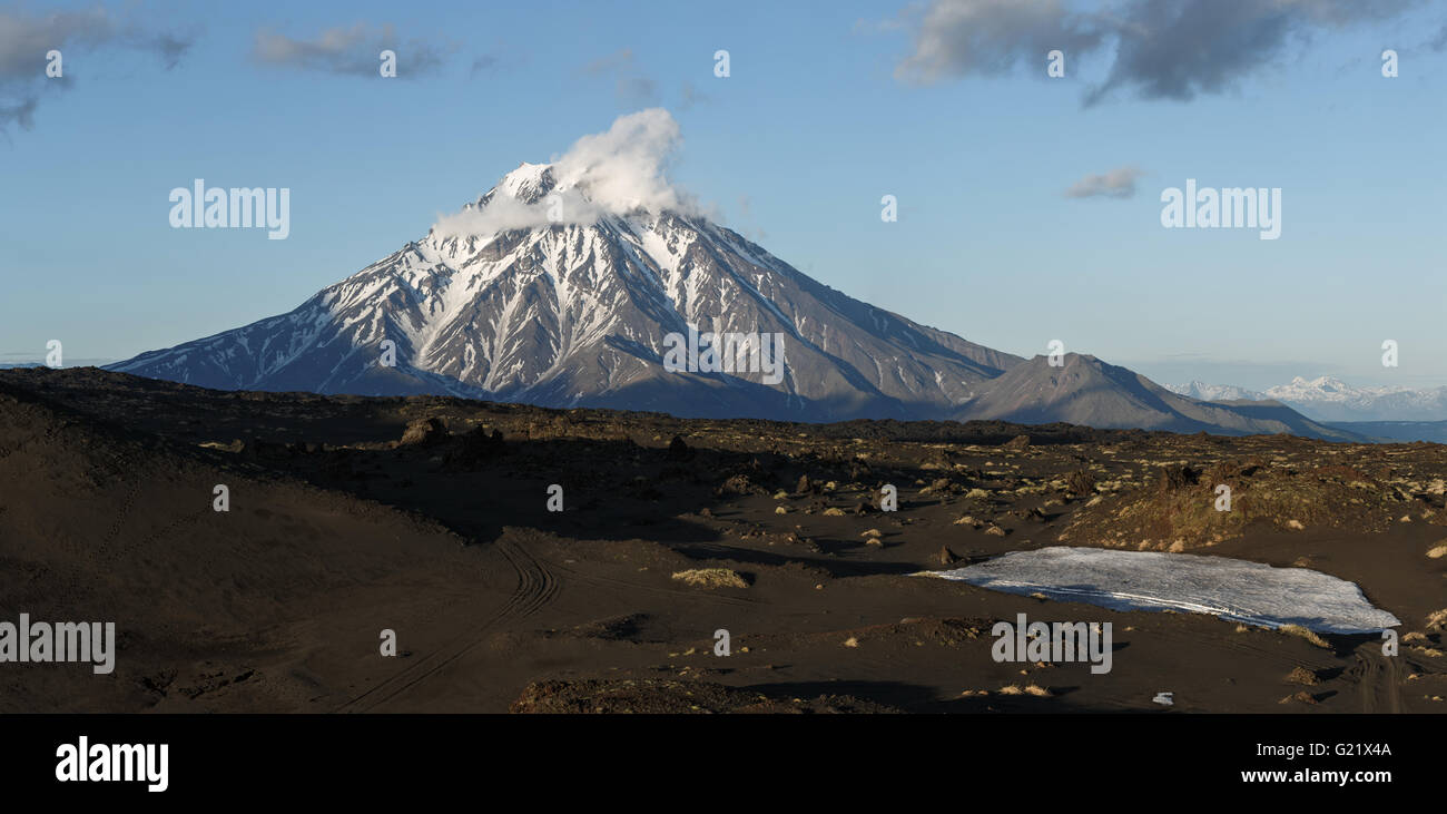 Panorama: beautiful mountain landscape at sunset - Bolshaya Udina ...