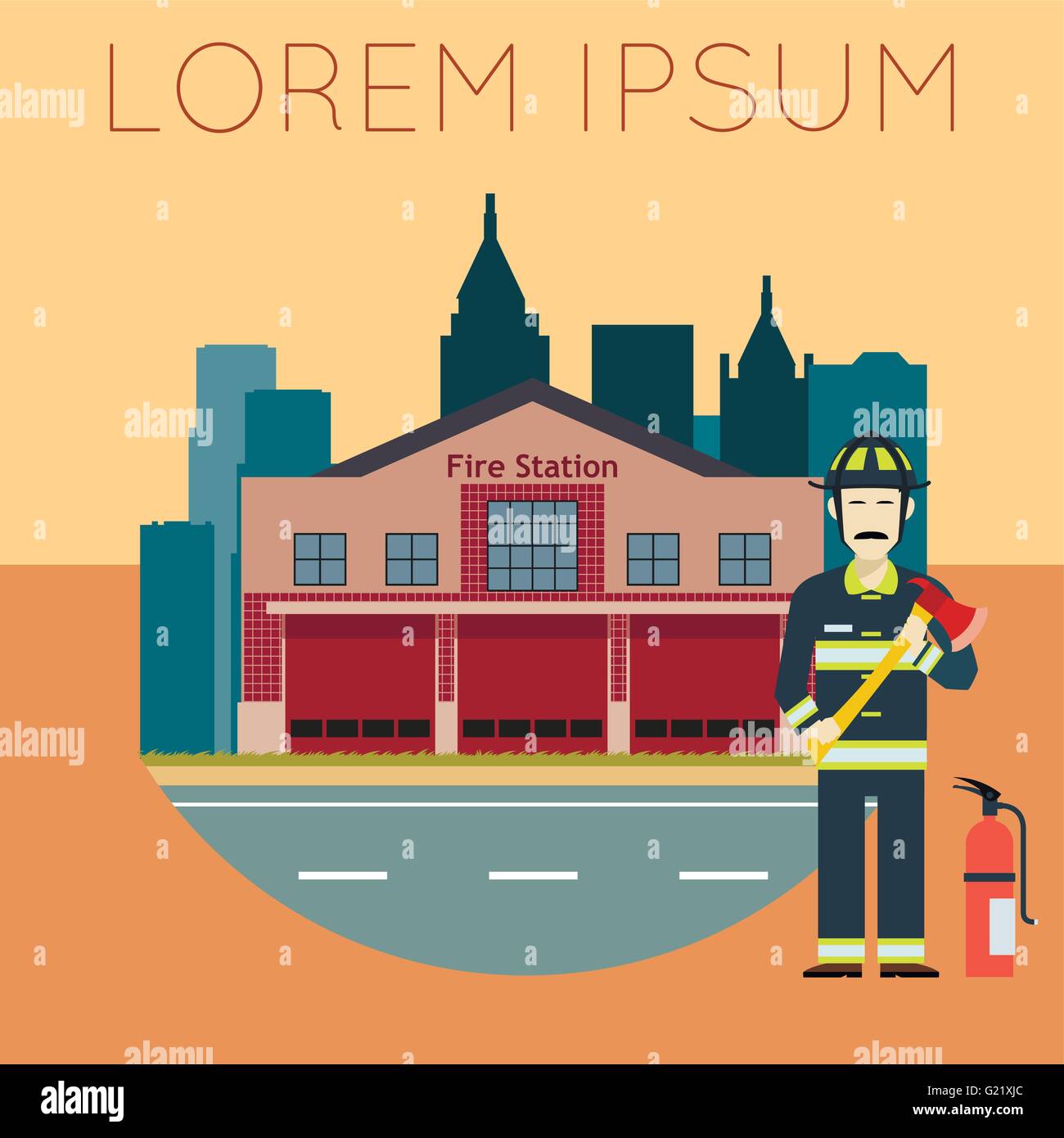 Fire Station Banner10 Stock Vector Image & Art - Alamy