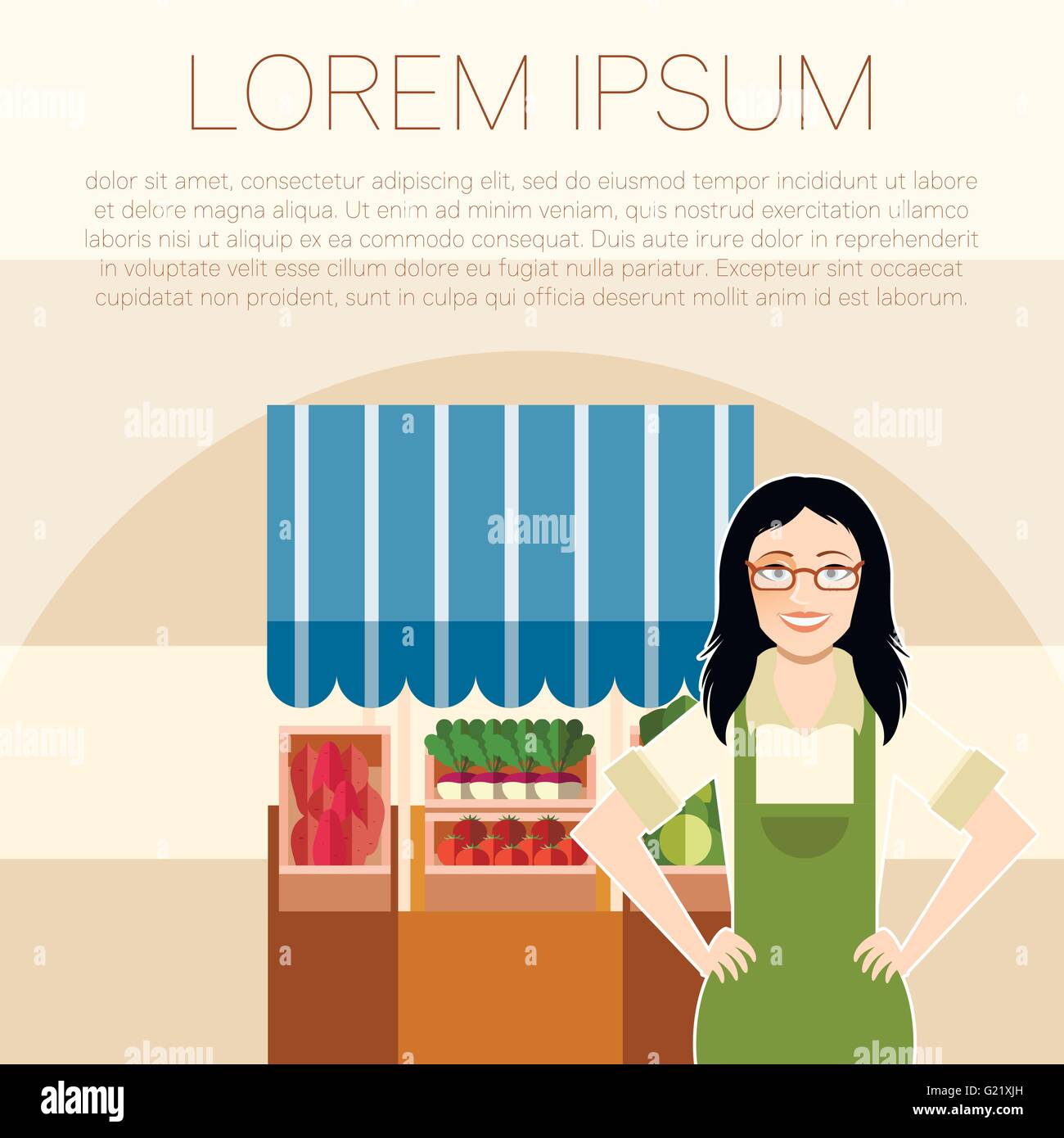 Vegetable stand illustration hi-res stock photography and images - Alamy