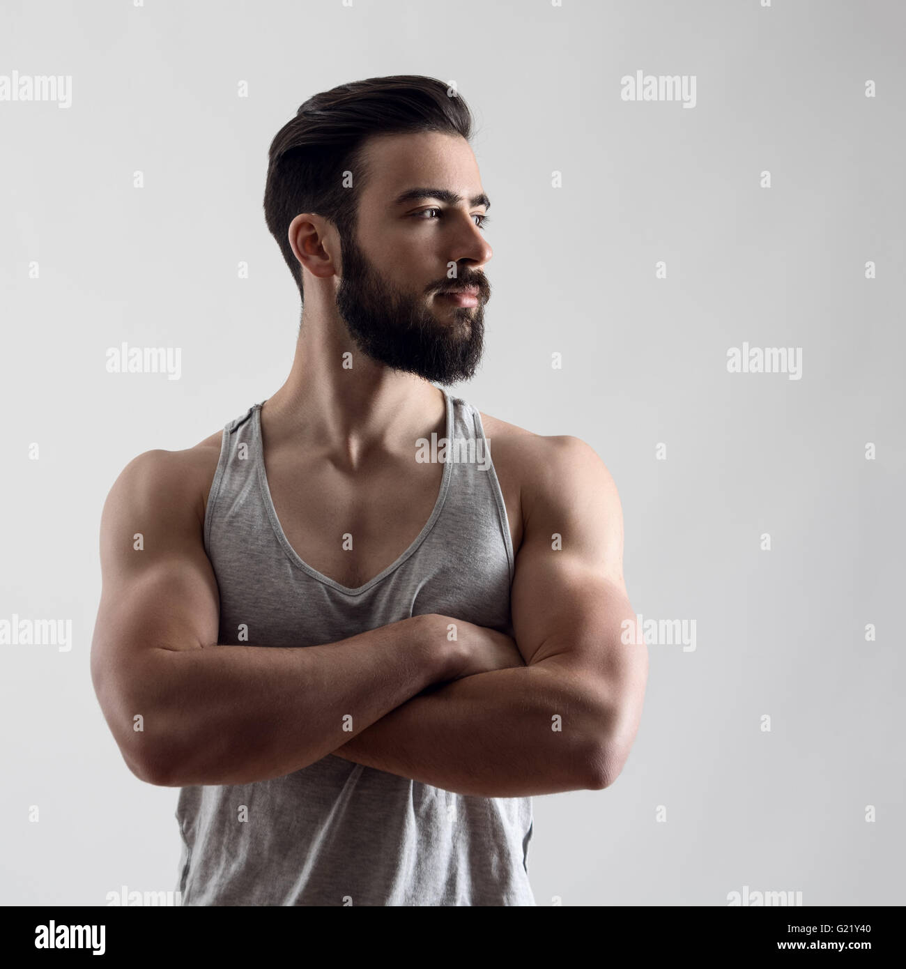 Bearded athlete hi-res stock photography and images - Alamy