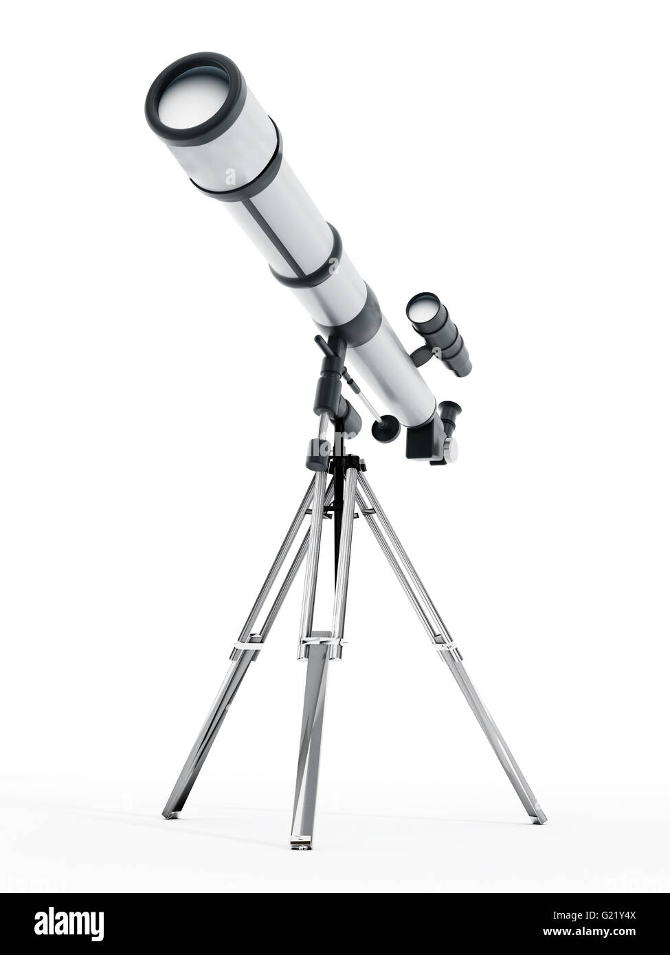 3D illustration of a telescope isolated on white background Stock Photo ...
